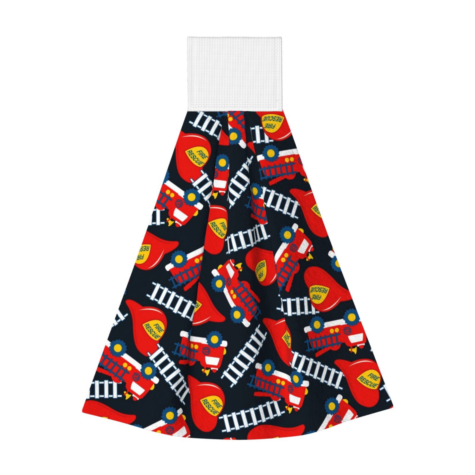 Easygdp Fire Rescue With Red Helmet And Truck Kitchen Hand Towels ...