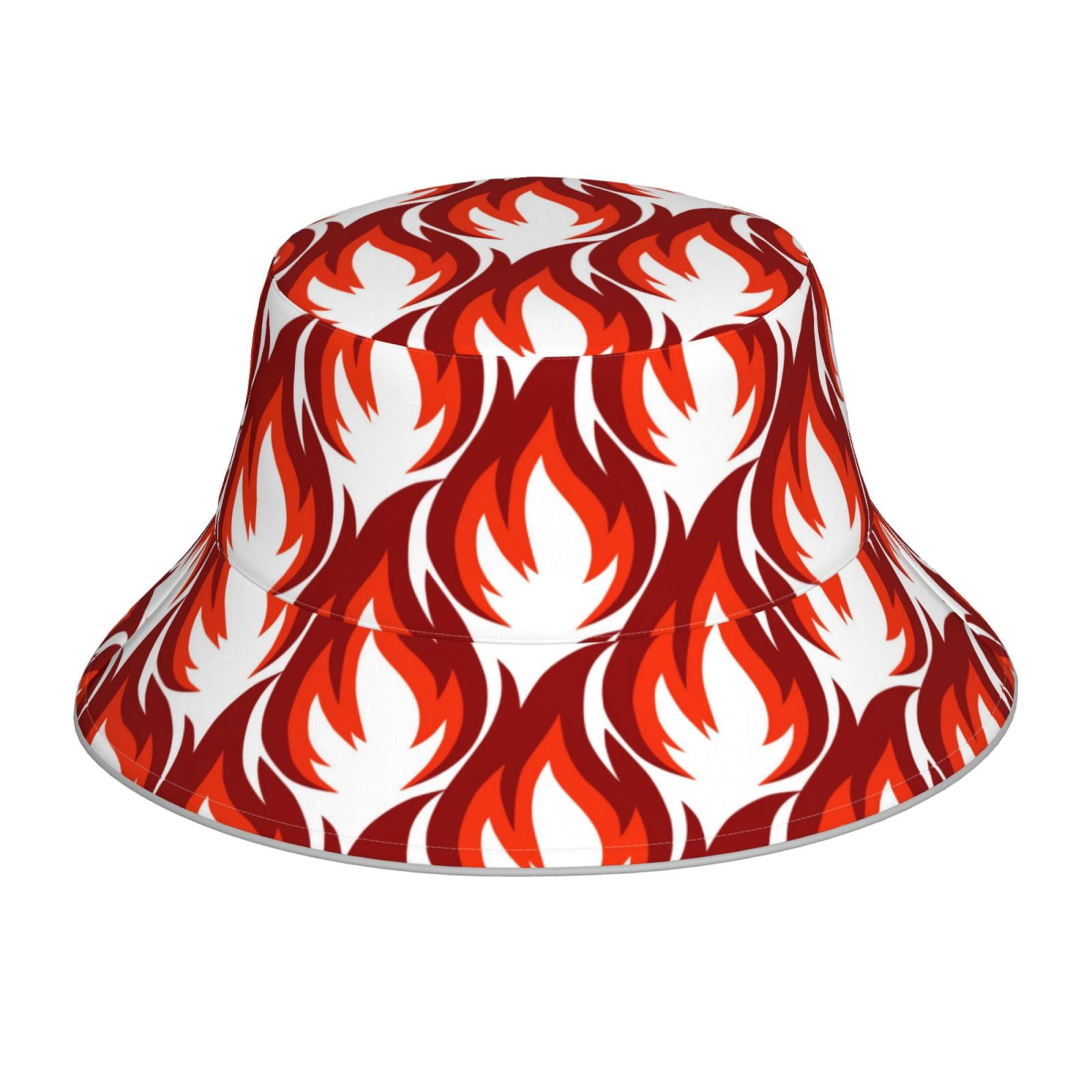 Easygdp Fire Symbols Double-Sided Reflective Fisherman Hat for Outdoor ...
