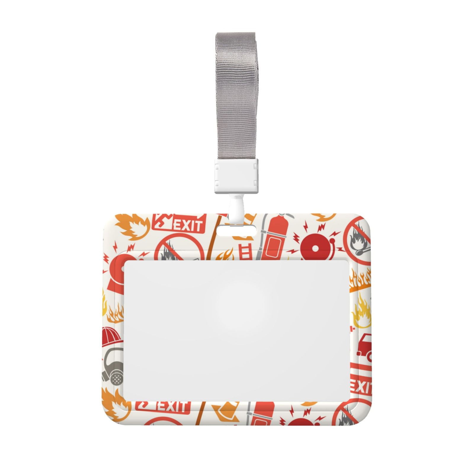 Easygdp Firefighter Icons Card Badge Holder Work Badge Sleeve for ...