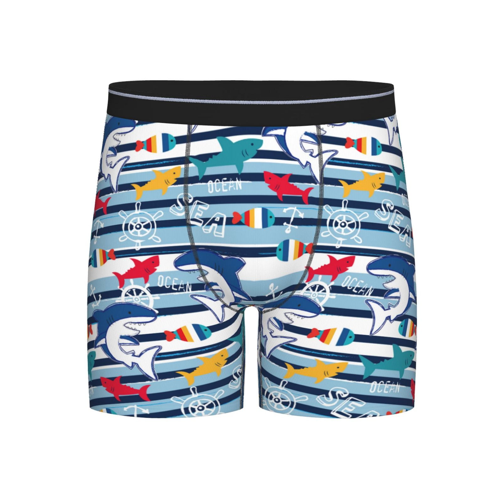 Easygdp Fish And Shark Men's Boxer Briefs Men’s Underwear Boxer Briefs ...