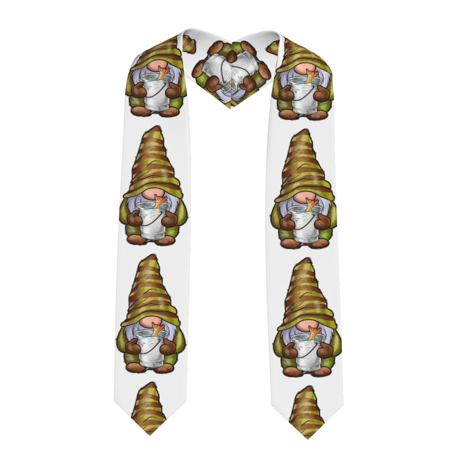 Easygdp Fishing Gnome Fisherman Unisex Adult Graduation Stole Shawl 36 ...