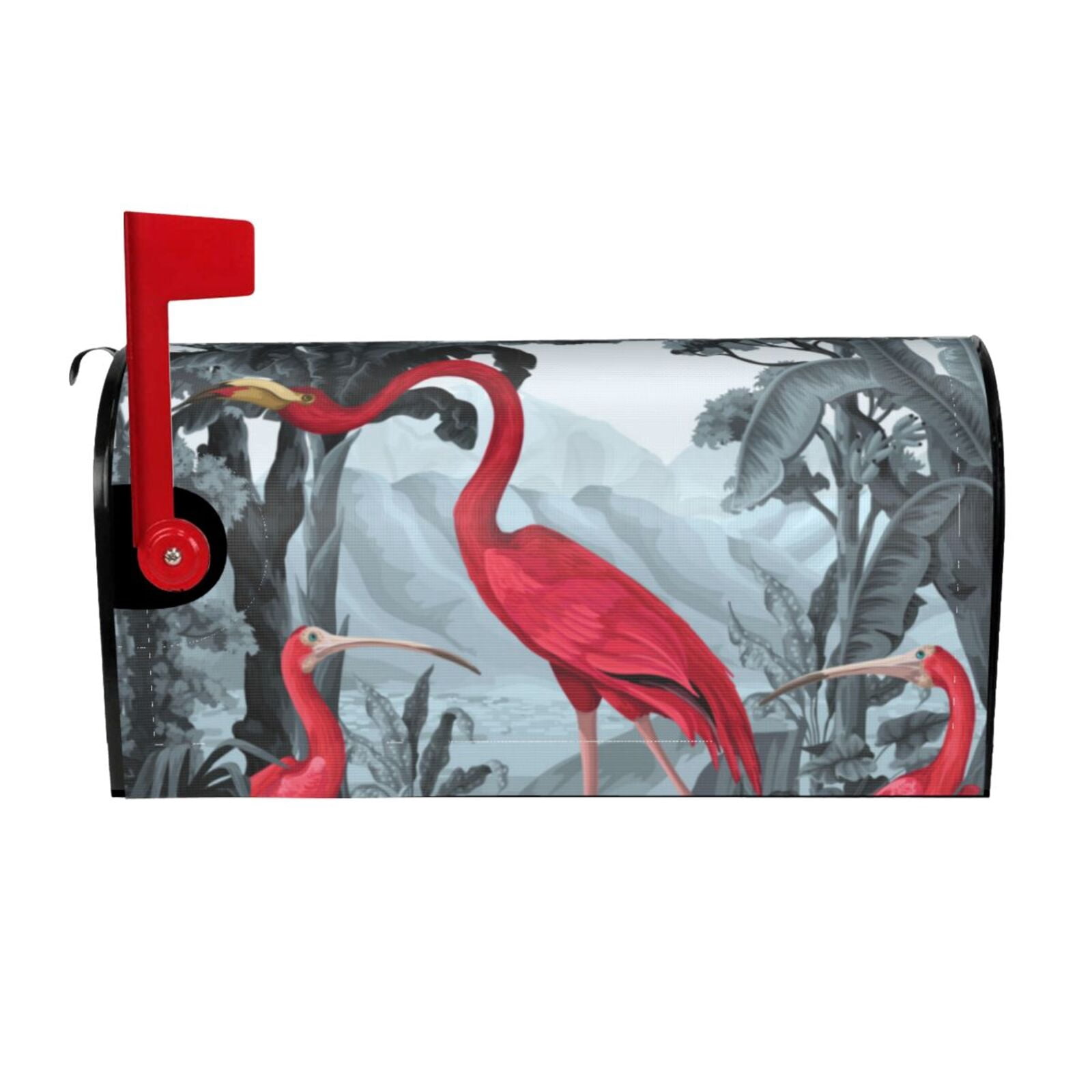 Easygdp Flamingo On The Jungle Mailbox Covers Garden Outdoor Yard ...