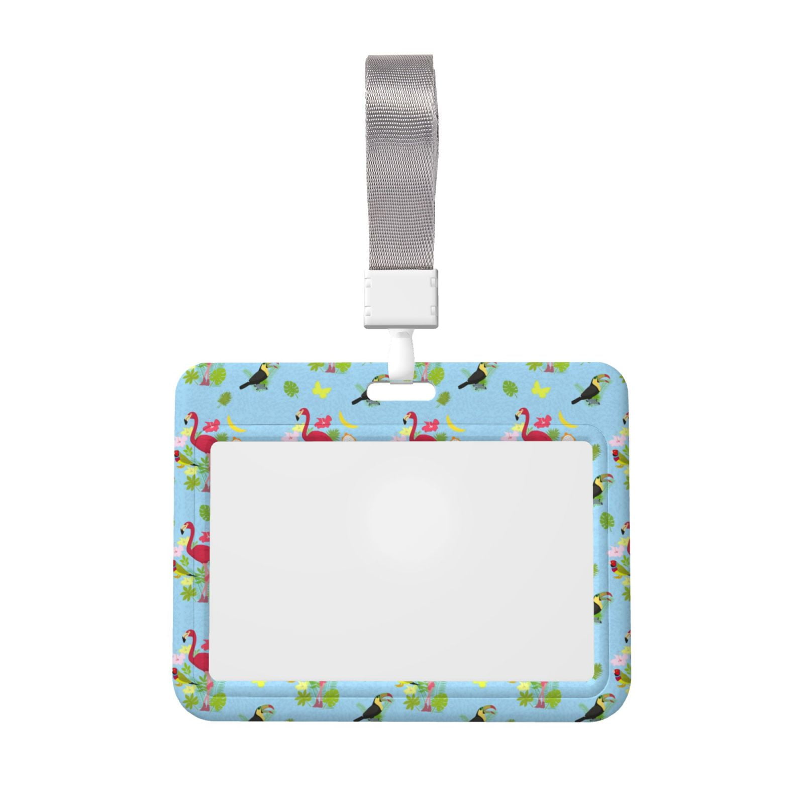 Easygdp Flamingos And Tropical Plants Card Badge Holder Work Badge ...