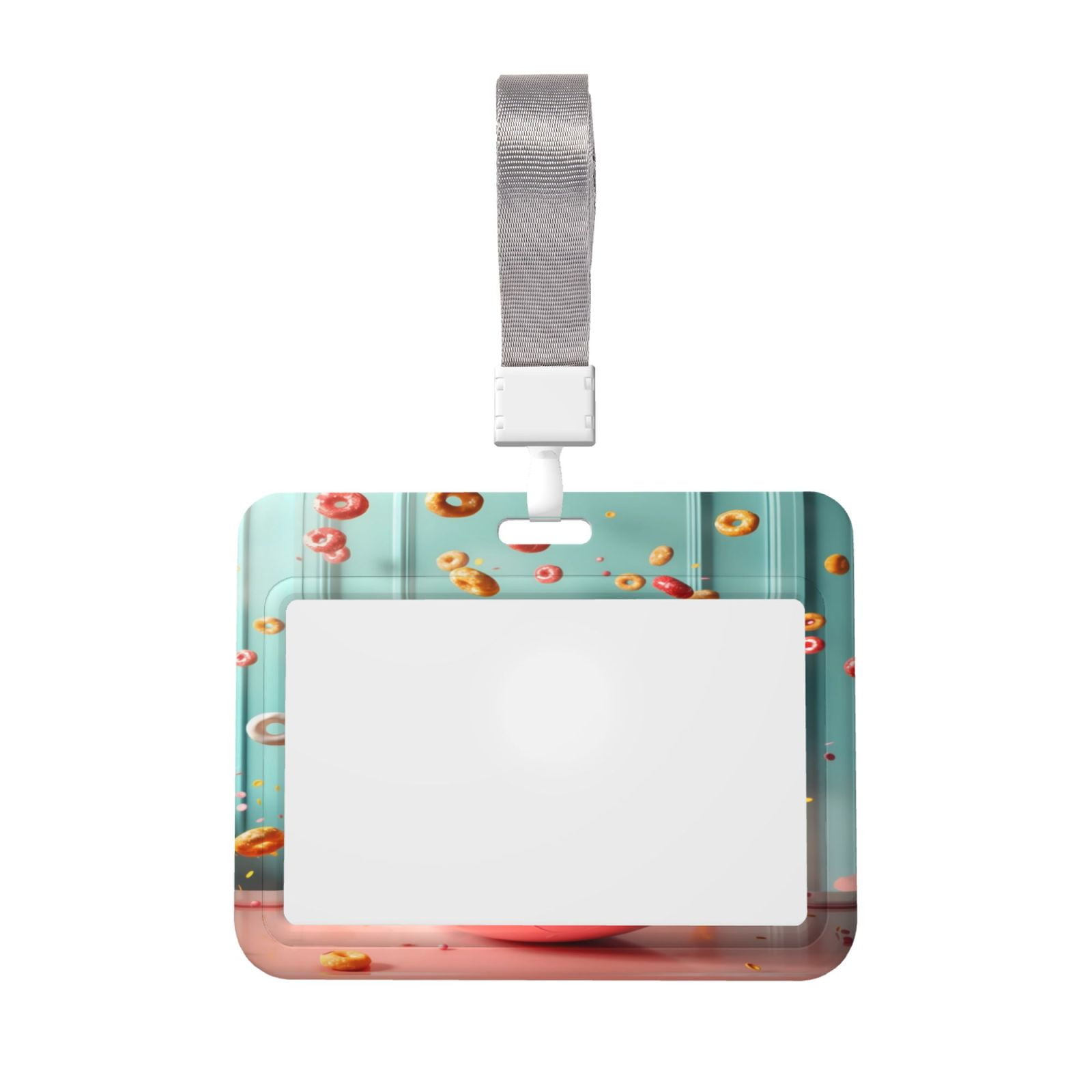 Easygdp Floating Colorful Cereal Card Badge Holder Work Badge Sleeve ...