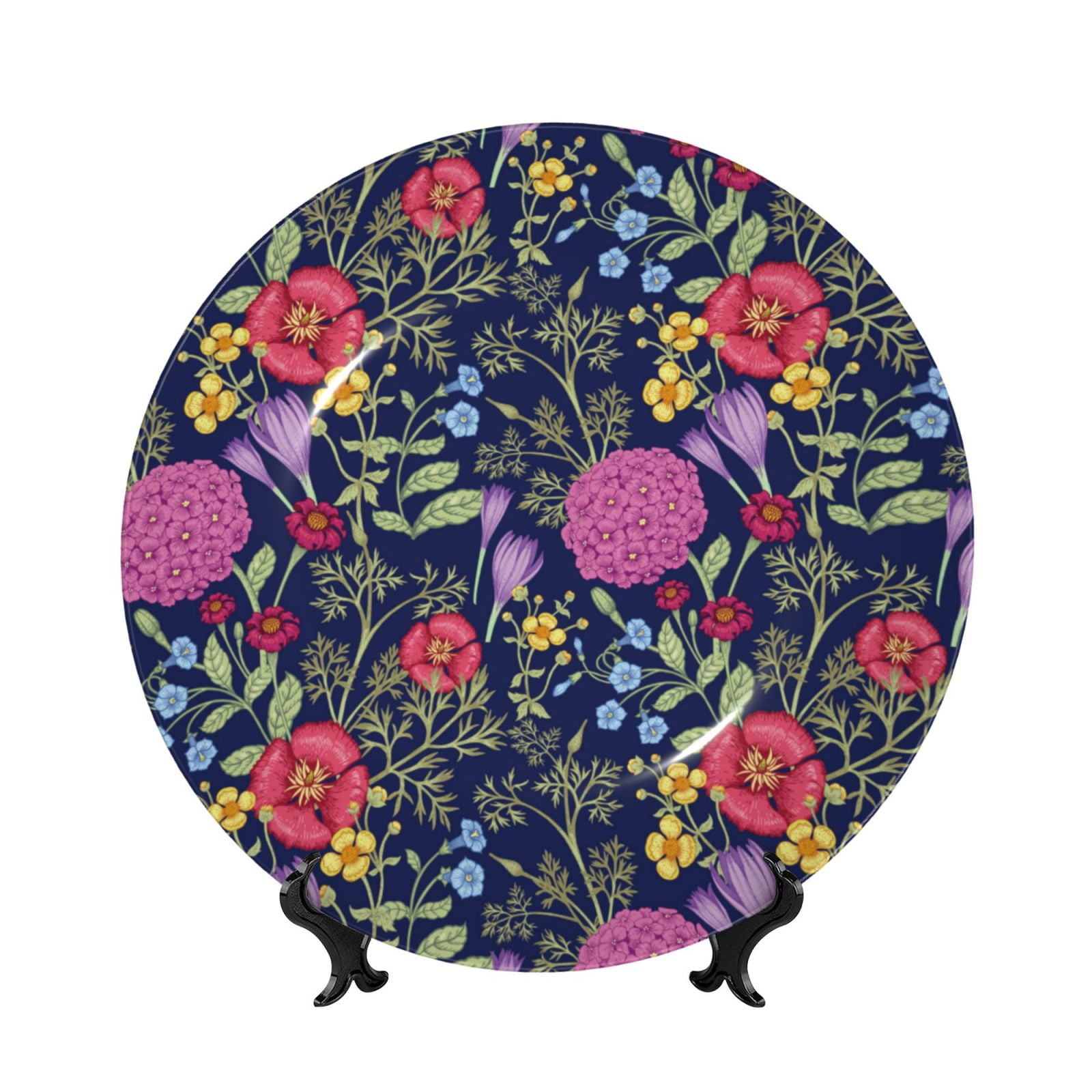 Easygdp Floral Bone China Decorative Plate Ceramic Dinner Plates Art ...