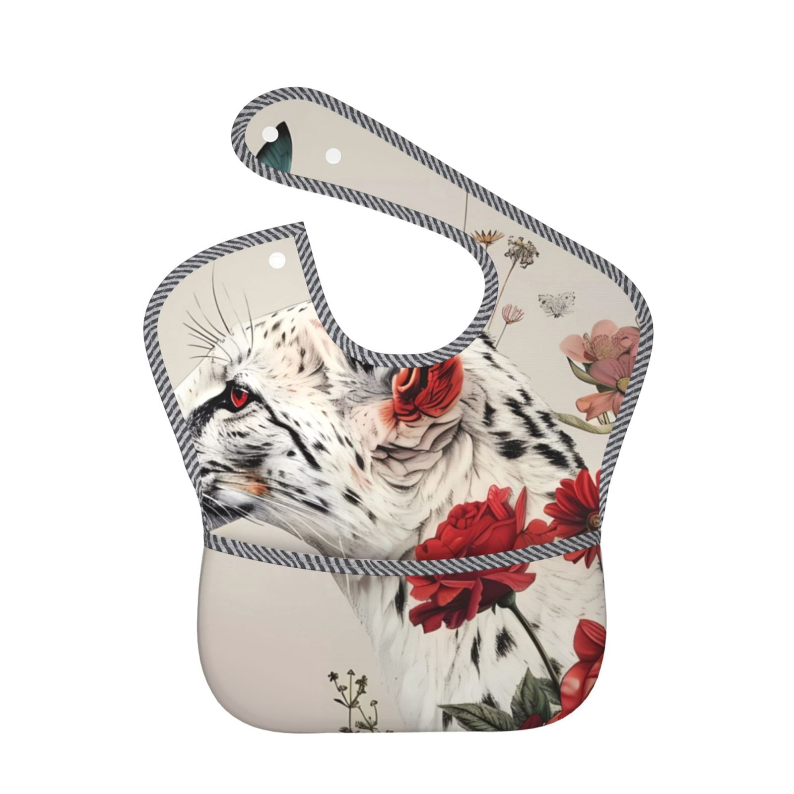 Easygdp Floral Leopard Butterflies Bibs For Babies, Baby Bibs for ...