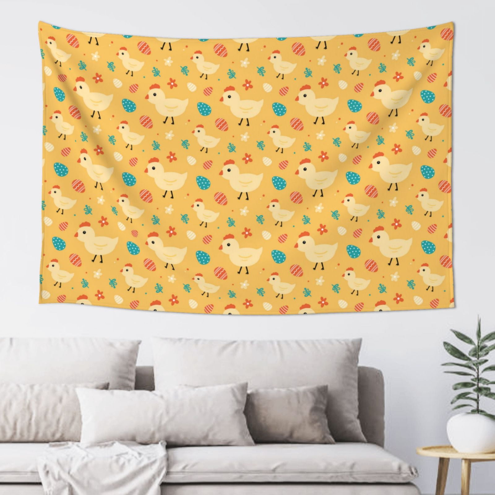Easygdp Flowe Chicken Tapestry Wall Hanging, Wall Tapestries for ...