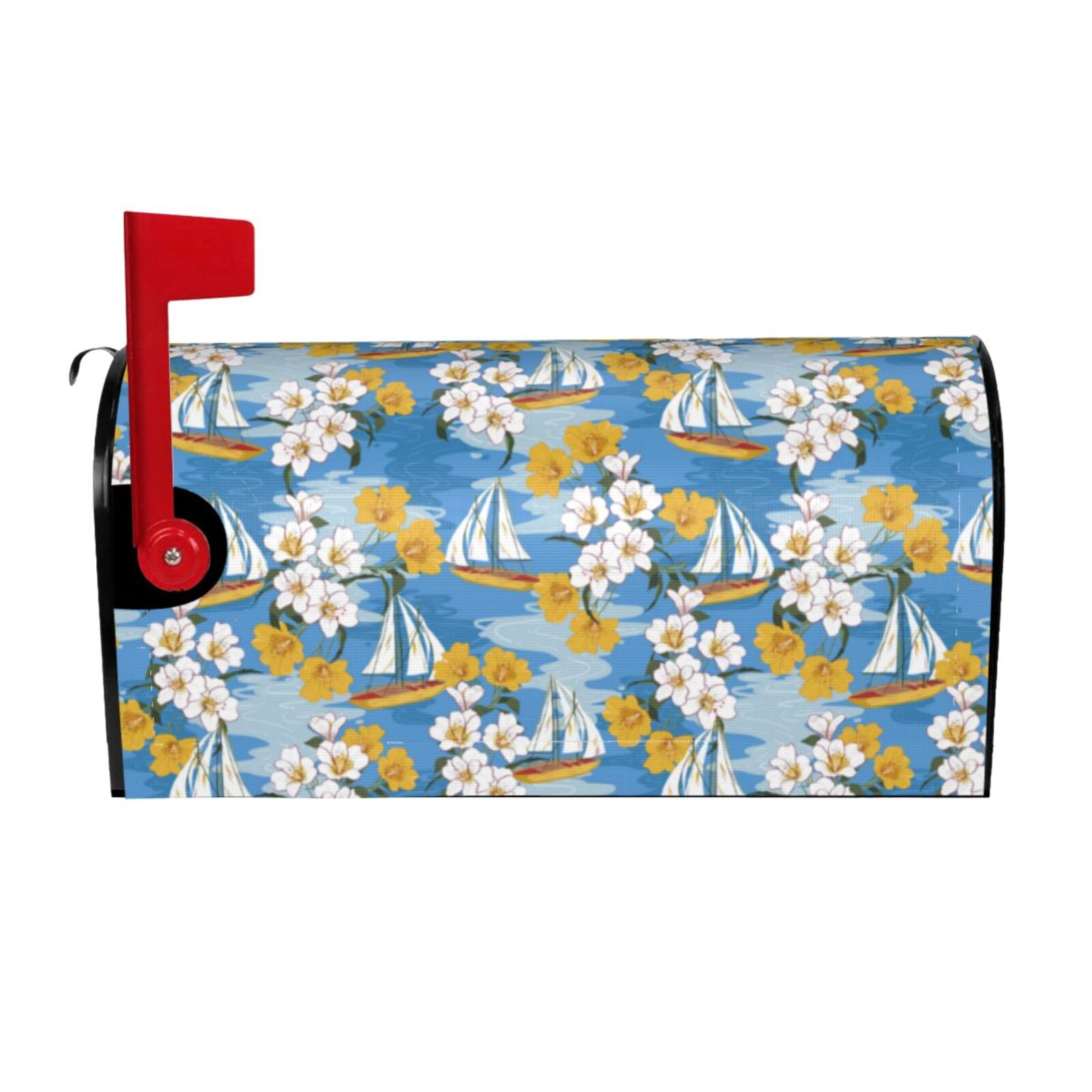 Easygdp Flower and Sail Boat Mailbox Covers Garden Outdoor Yard Outside ...