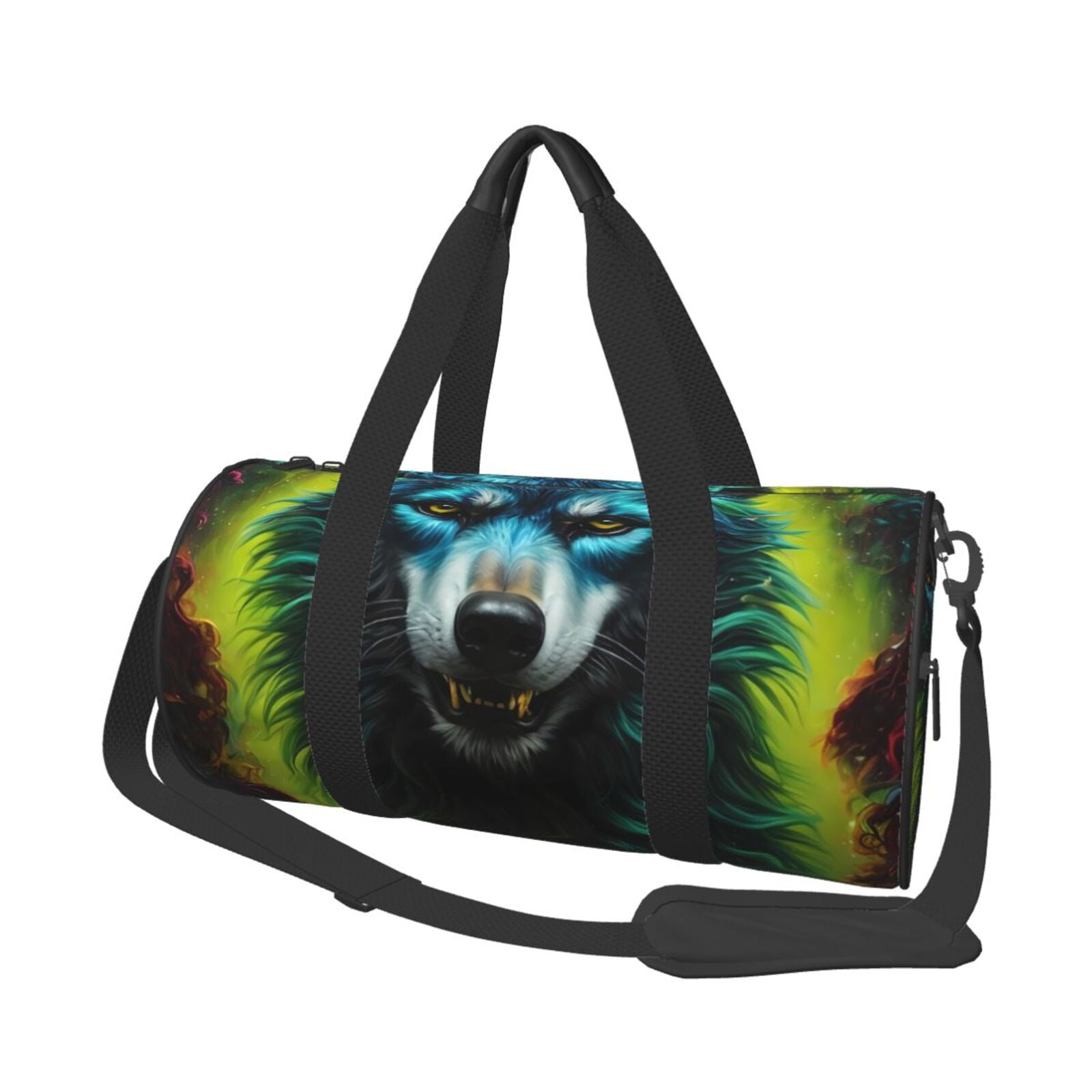 Easygdp Fluorescent Wolf Travel Duffle Bag,Carry on Bag Travel Bags Gym ...