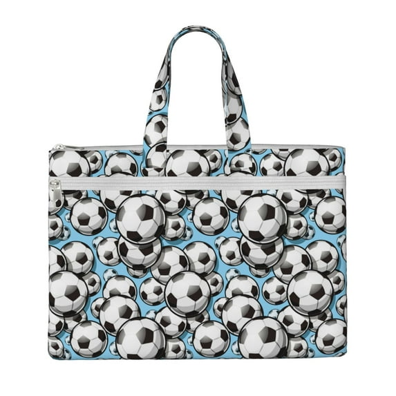 Easygdp Football Soccer Ball Canvas Document Bag File Bag Handle ...