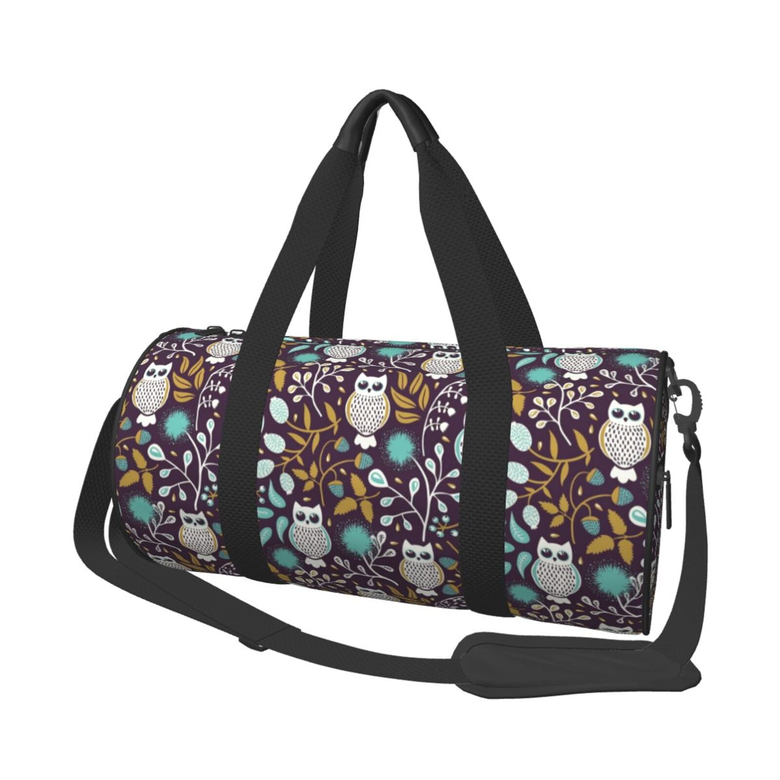 Easygdp Forest Cute Owl Travel Bag, Camping, Weekend, Carry On ...