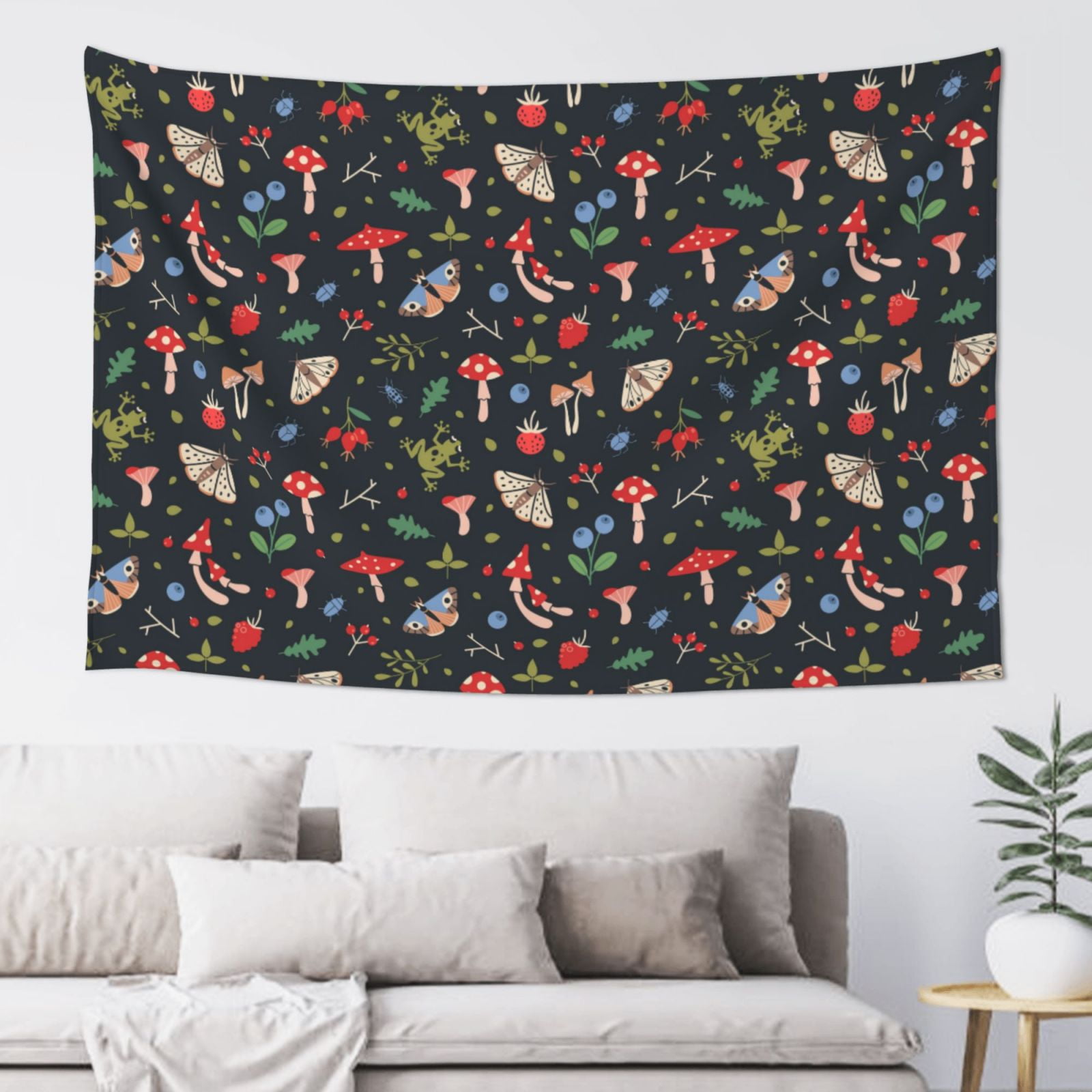 Easygdp Forest Flora and Insects Tapestry Wall Hanging, Wall Tapestries ...