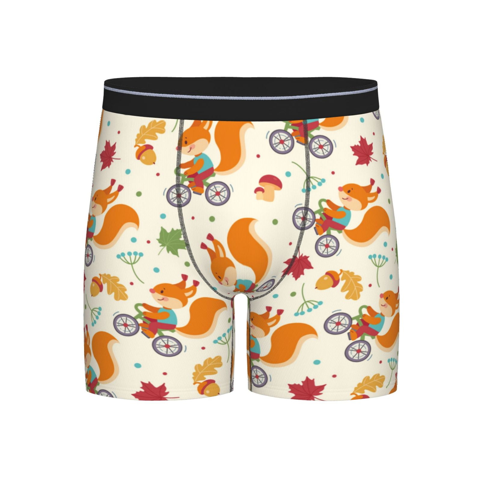 Easygdp Forest Squirrel Men's Boxer Briefs Men’s Underwear Boxer Briefs ...