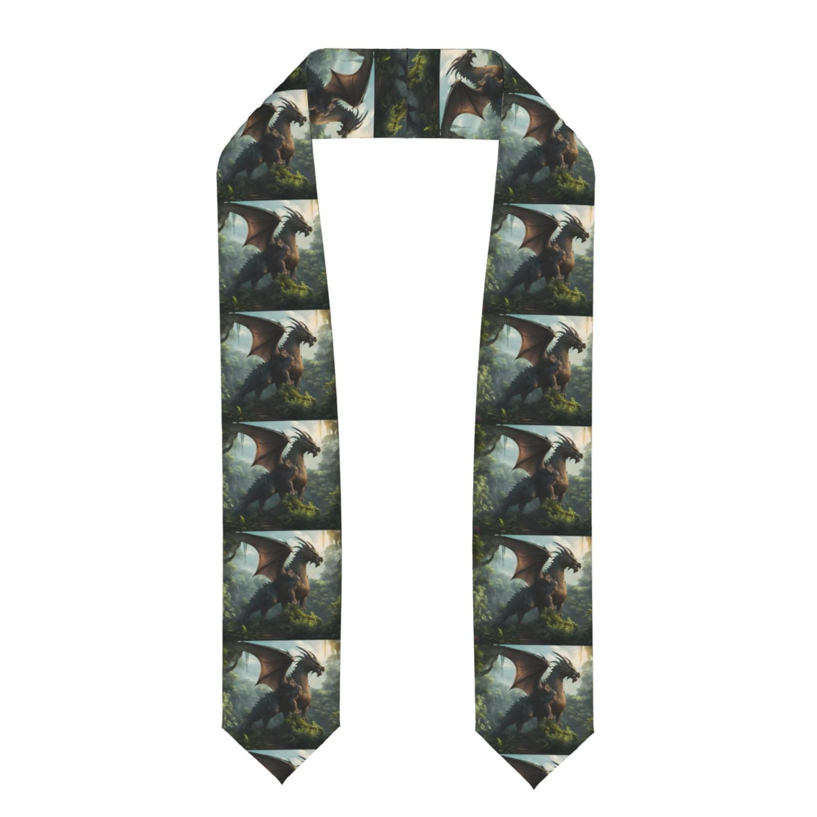 Easygdp Forest Stone-Colored Dragon Unisex Adult Graduation Stole Shawl ...