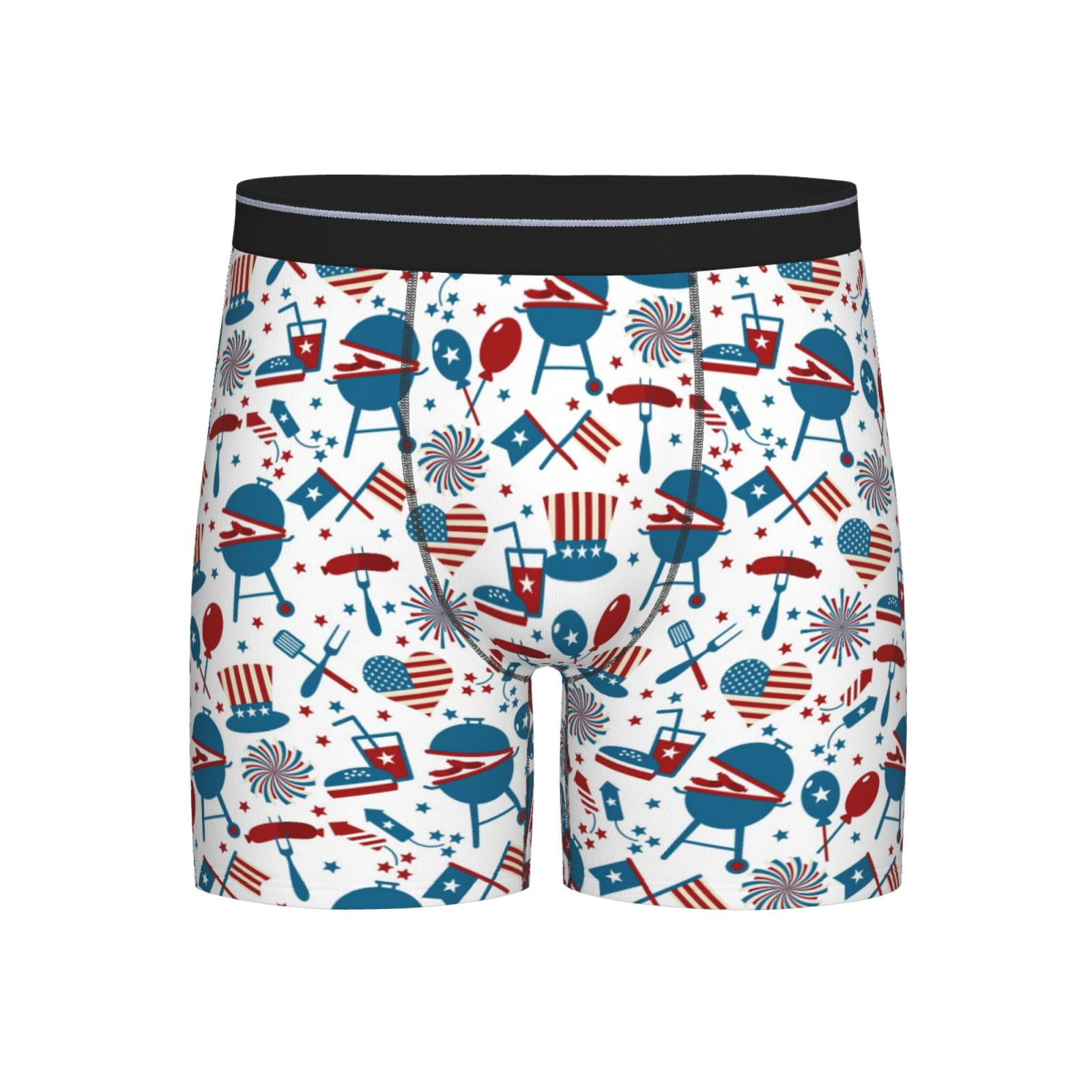 Easygdp Fourth Of July Party Men's Boxer Briefs Men’s Underwear Boxer ...