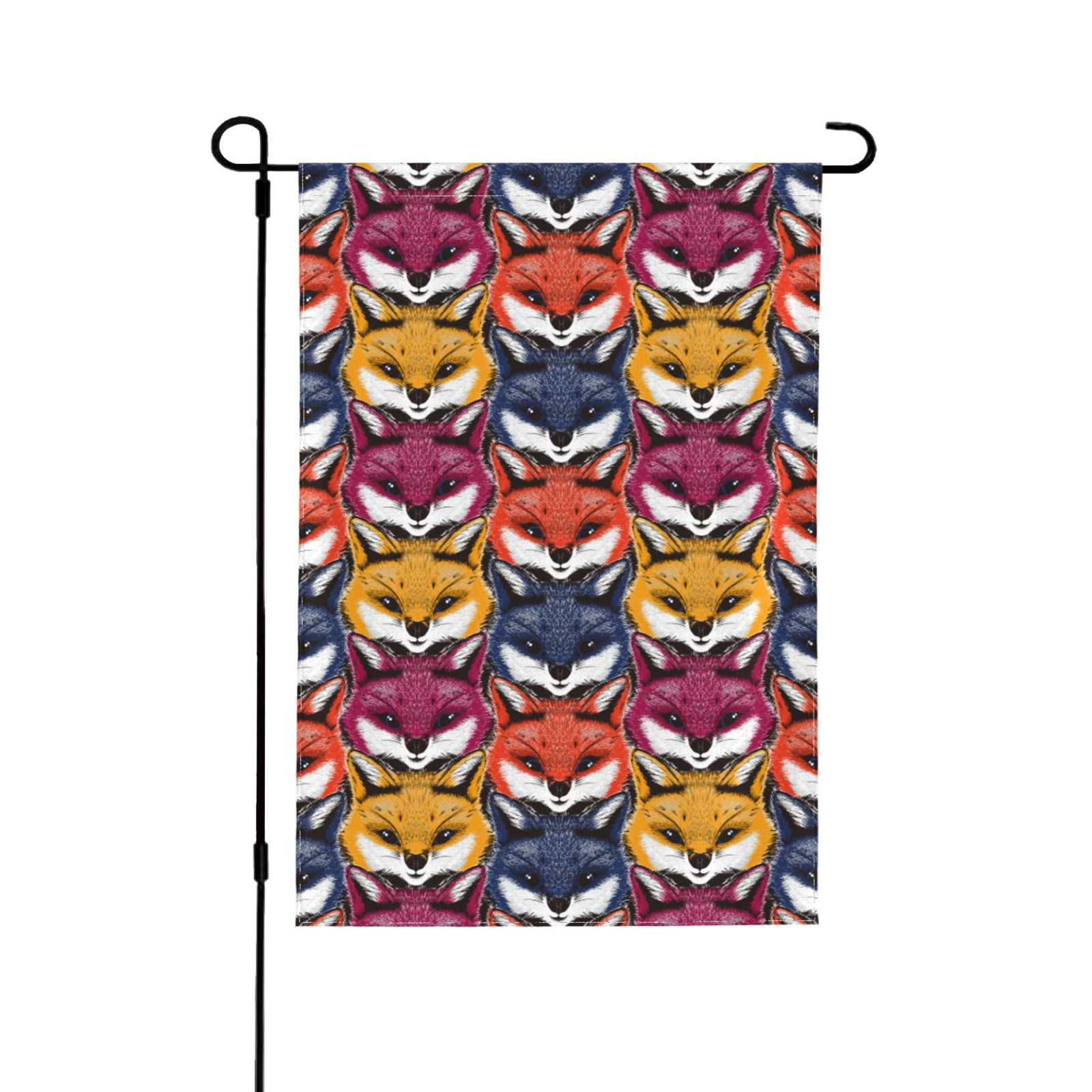 Easygdp Fox Face Garden Flag Yard Flag Welcome Flag, Double-Sided ...