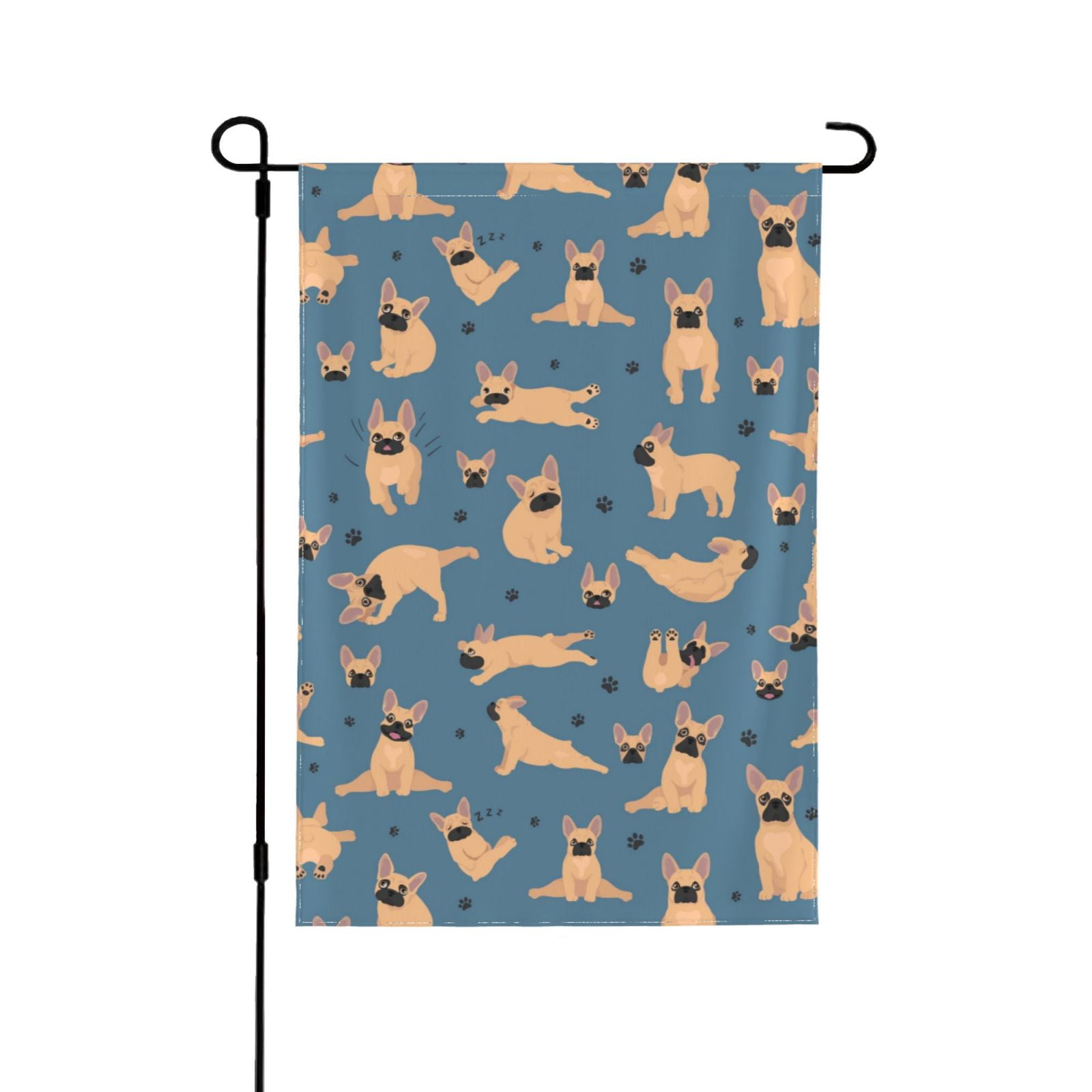 Easygdp French Bulldog Yoga Garden Flag Yard Flag Welcome Flag, Double ...