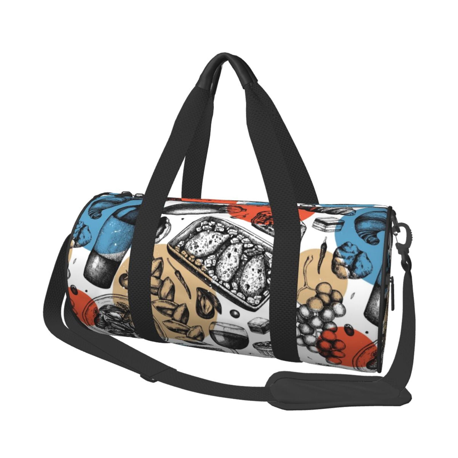 Easygdp French Food Travel Duffle Bag,Carry on Bag Travel Bags Gym Bag ...