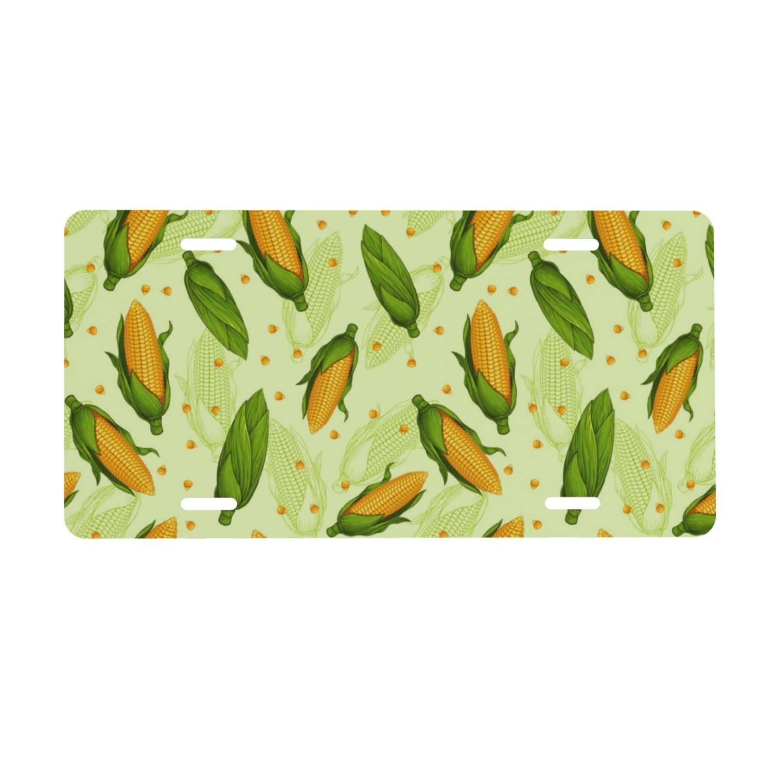 Easygdp Fresh Corn License Plate Car Front License Plate Car Decoration ...