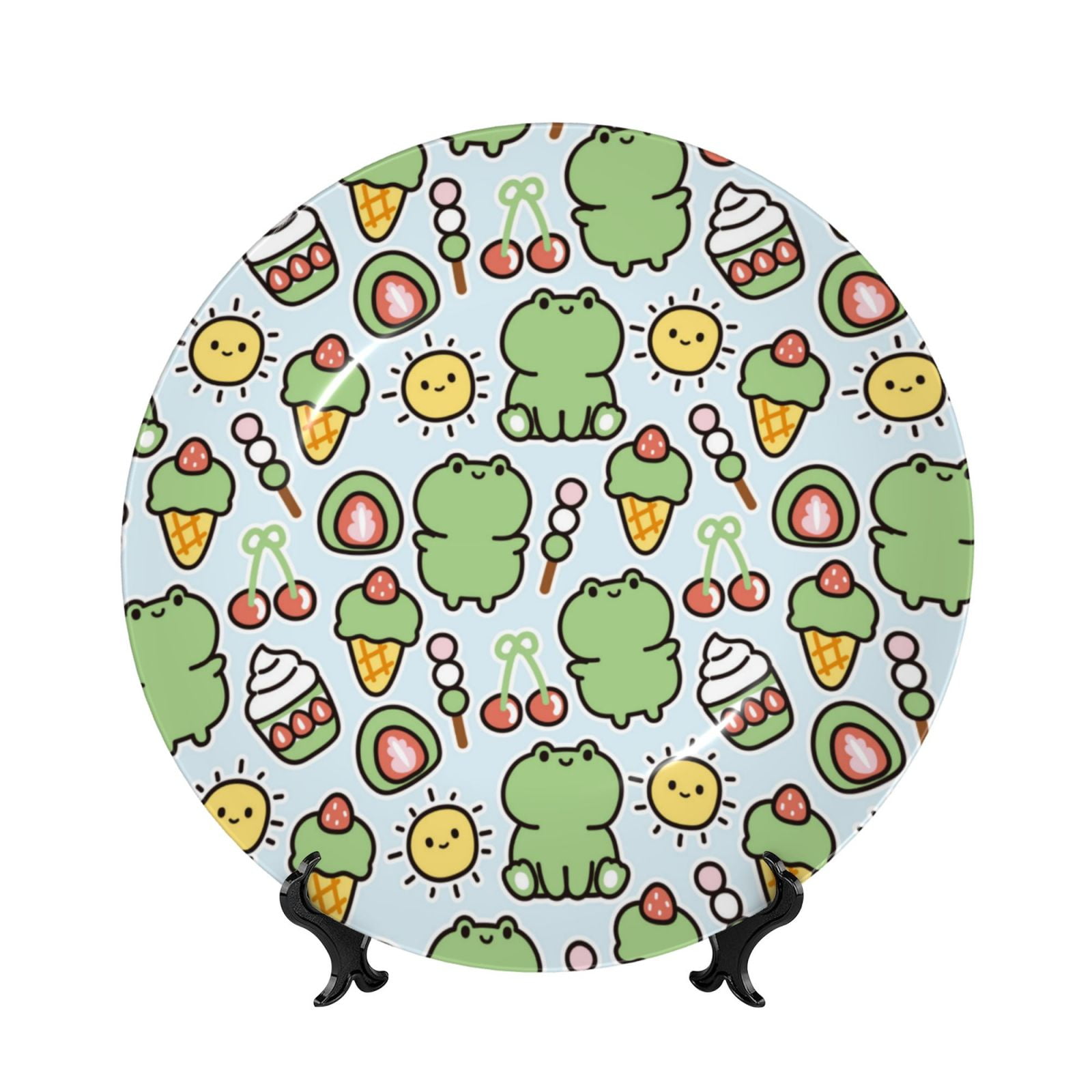 Easygdp Frog With Sweet Bone China Decorative Plate Ceramic Dinner ...