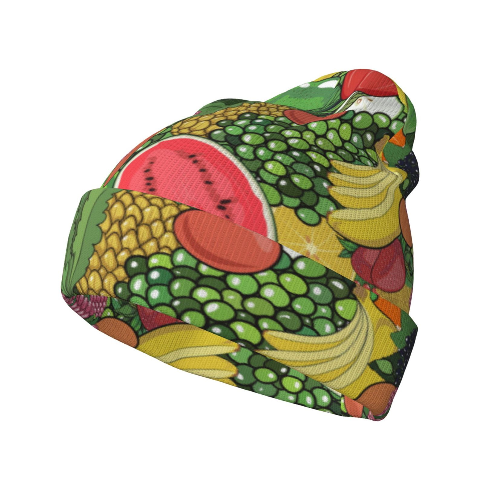 Easygdp Fruits Vegetables And Berries Winter Beanie for Men Women ...