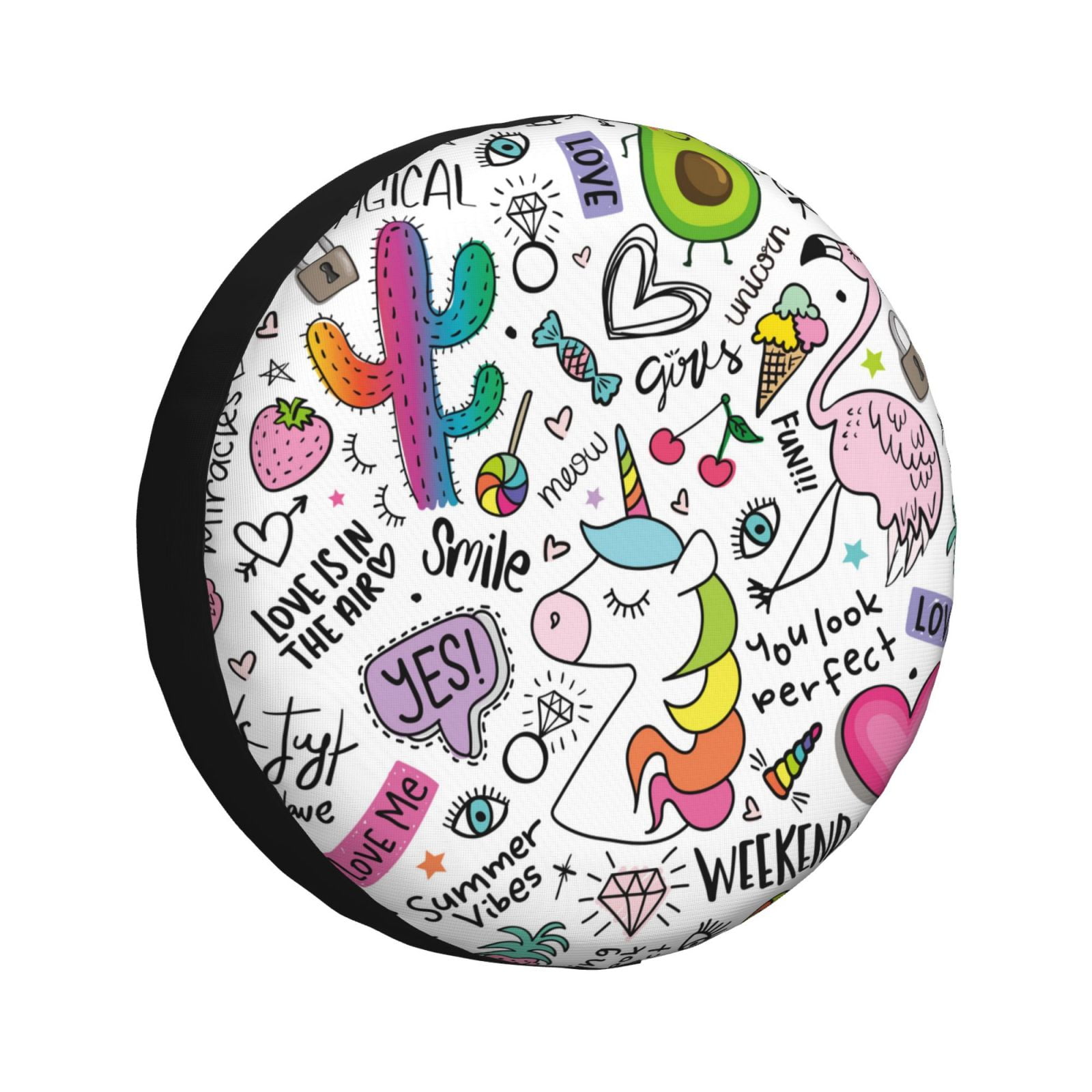 Easygdp Fun Animal With Unicorn Wheel Sun Guard, Spare Tire Cover ...