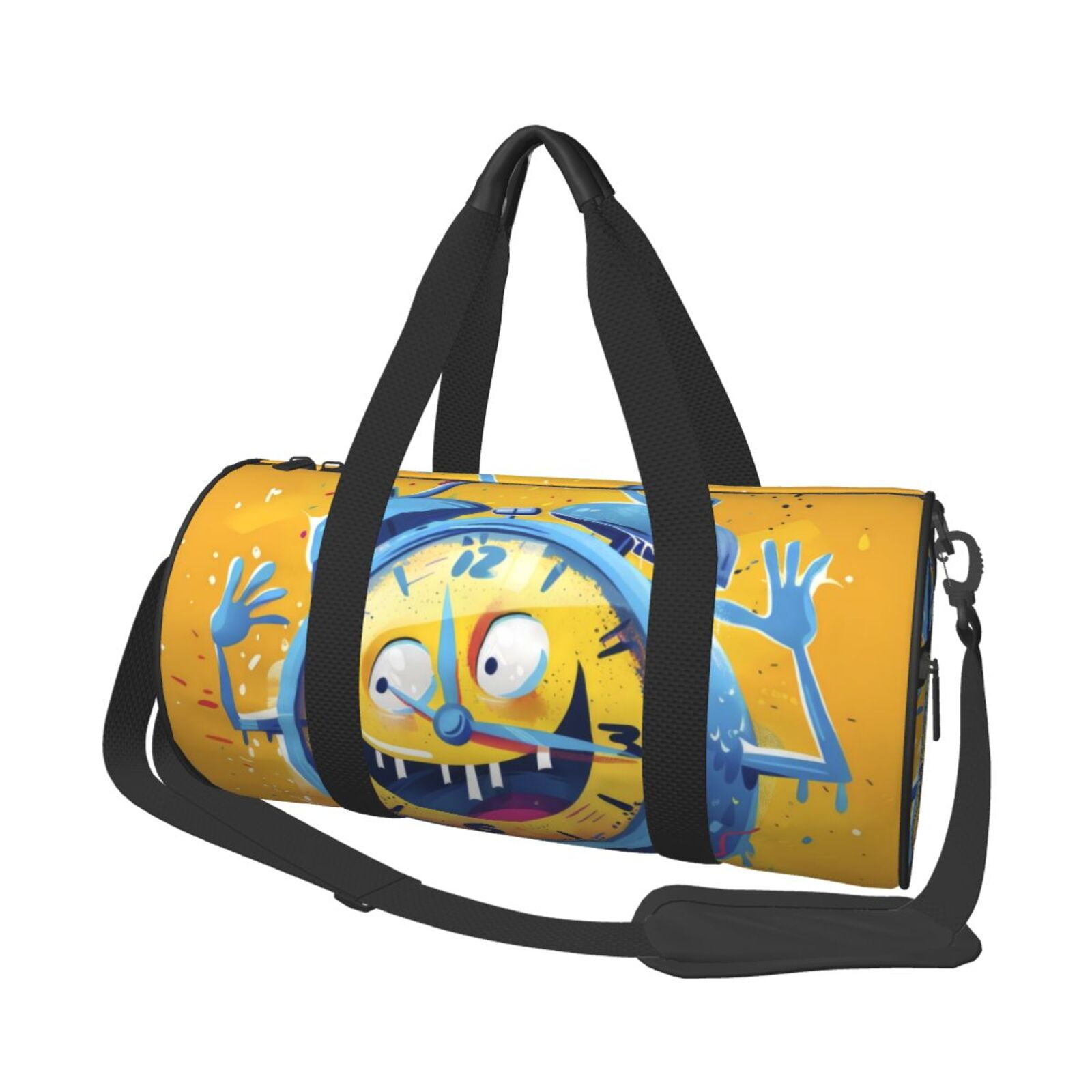 Easygdp Funny Alarm Clock Illustration Travel Duffle Bag,Carry on Bag ...