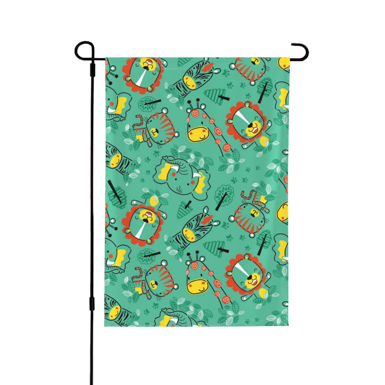 Easygdp Funny Animals in Jungle Garden Flag Yard Flag Welcome Flag ...