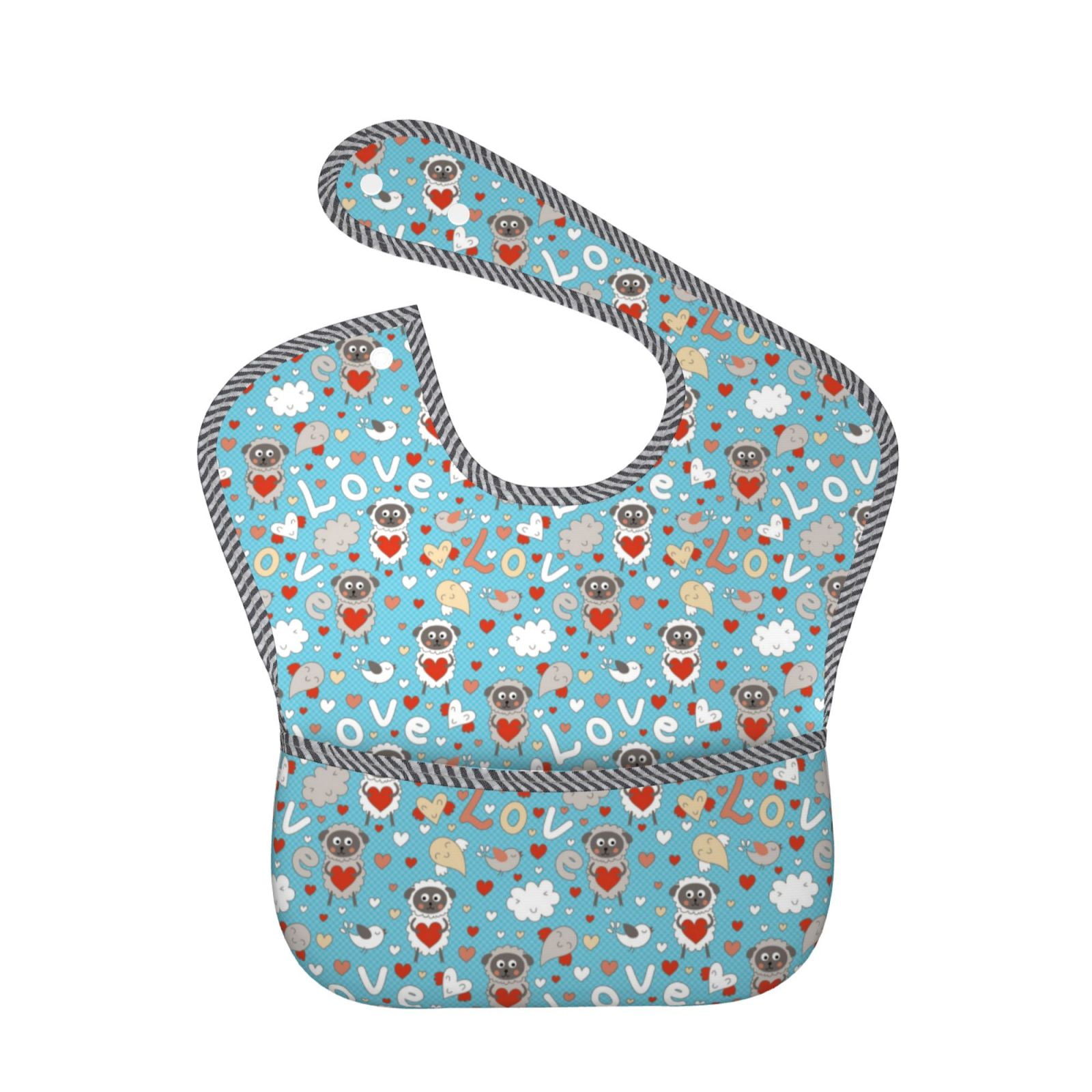 Easygdp Funny Cartoon Animals Bibs For Babies, Baby Bibs for Eating ...