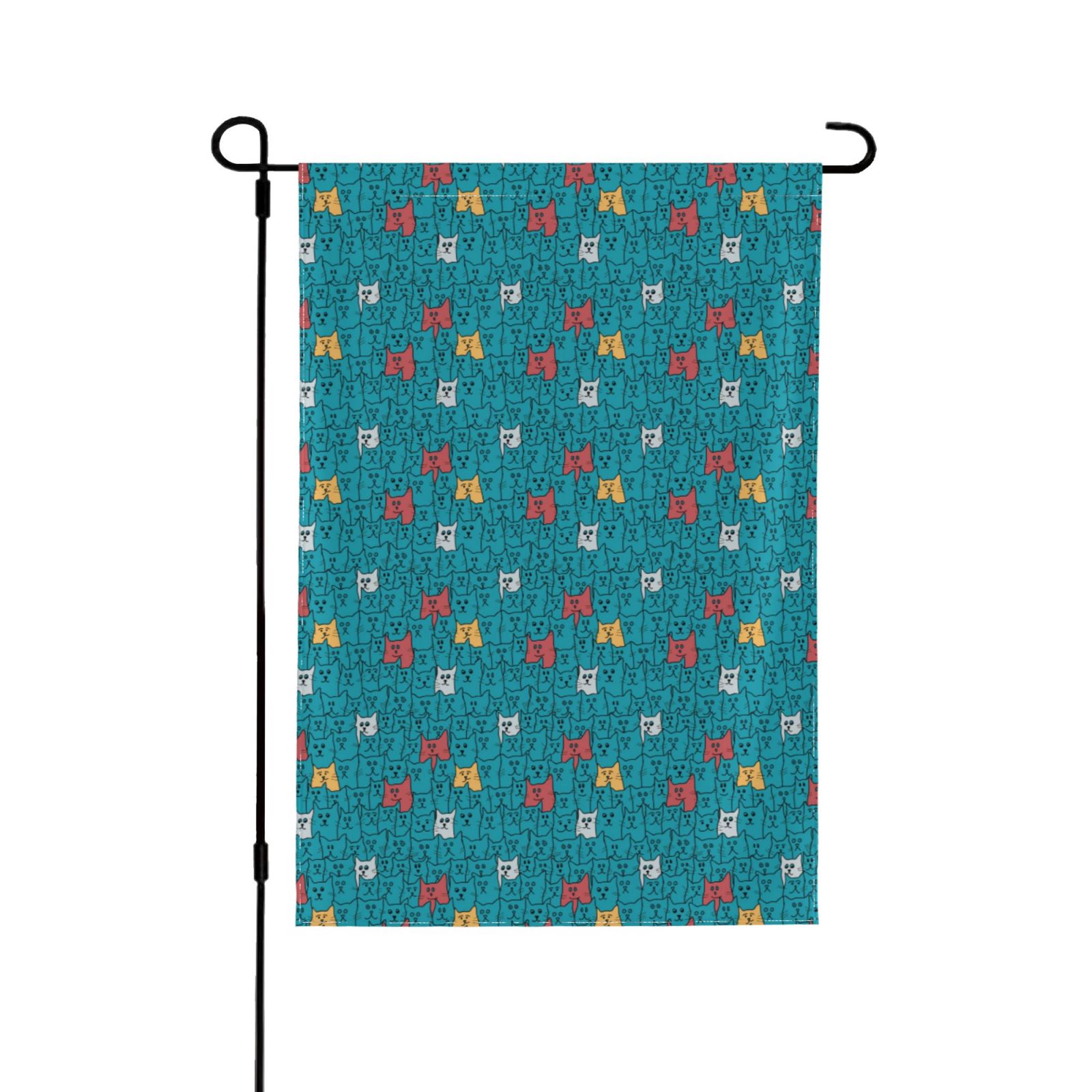 Easygdp Funny Cat Blue Garden Flag Yard Flag Welcome Flag, Double-Sided ...
