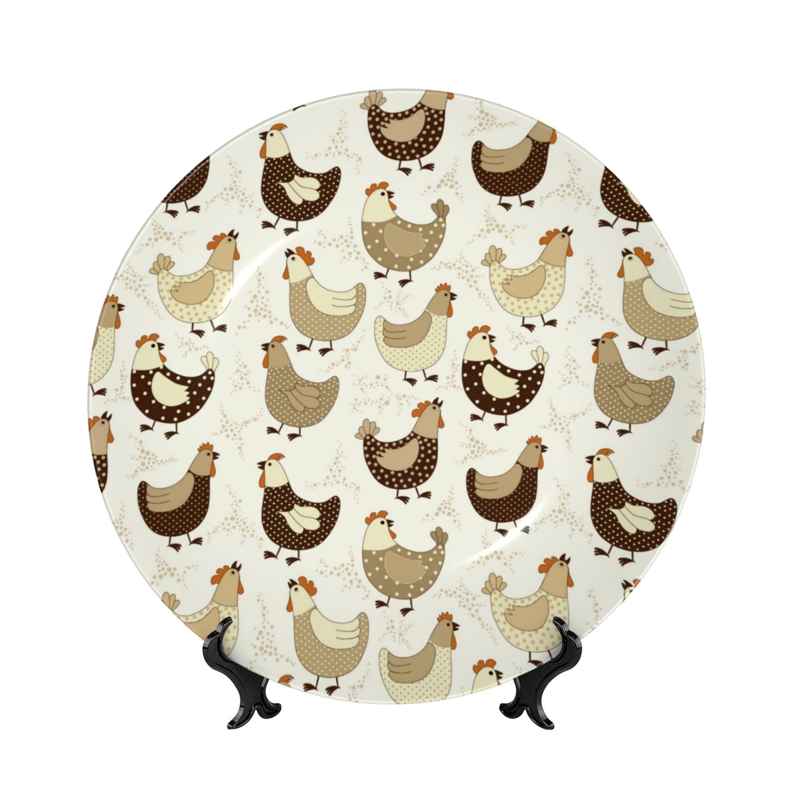 Easygdp Funny Chicken Bone China Decorative Plate Ceramic Dinner Plates ...