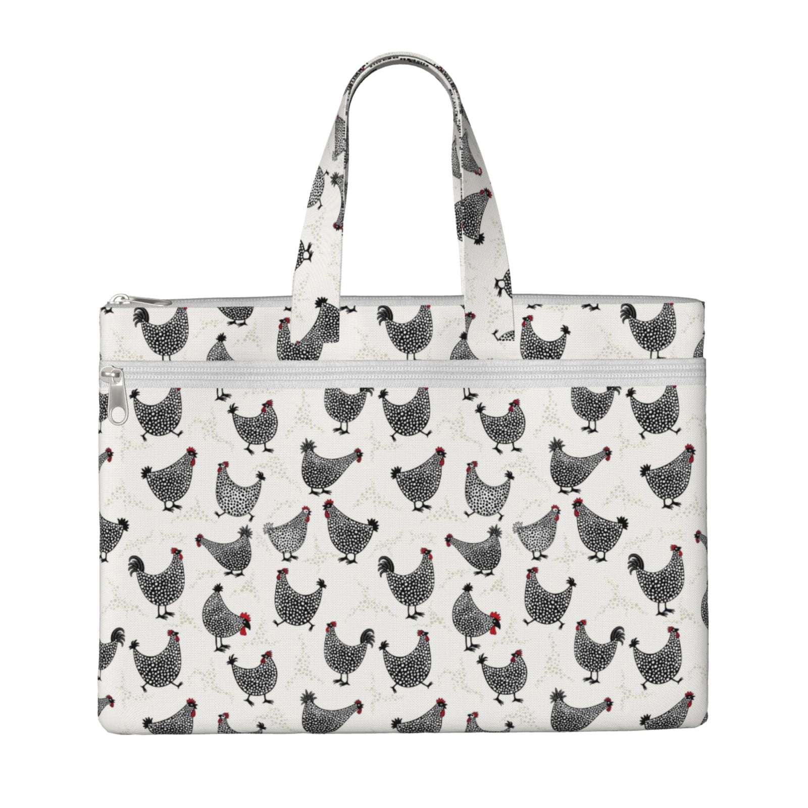 Easygdp Funny Chicken Canvas Document Bag File Bag Handle Business ...