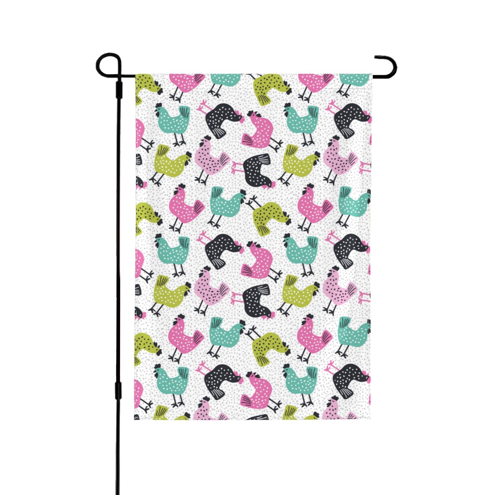 Easygdp Funny Chicken Garden Flag Yard Flag Welcome Flag, Double-Sided ...