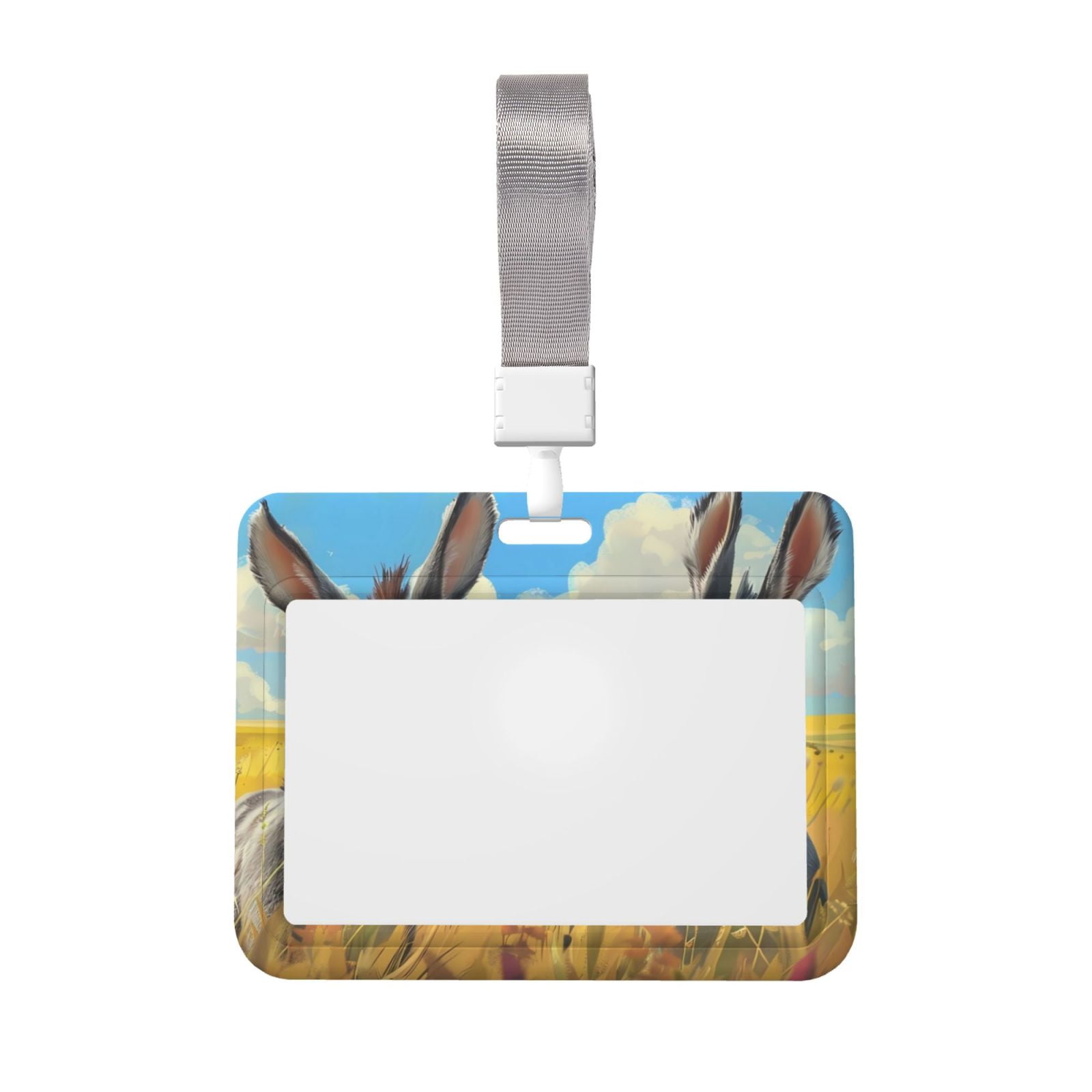 Easygdp Funny Countryside Donkey Card Badge Holder Work Badge Sleeve ...