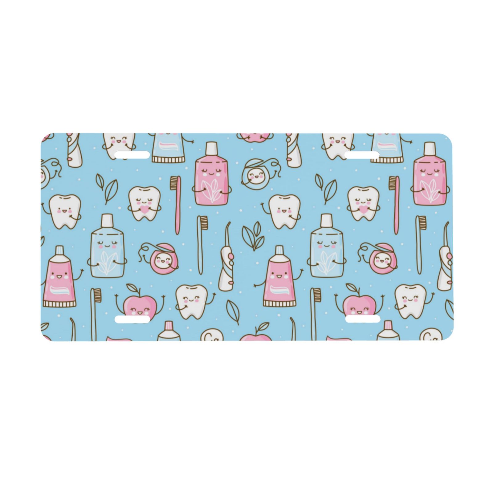 Easygdp Funny Cute Teeth License Plate Car Front License Plate Car ...