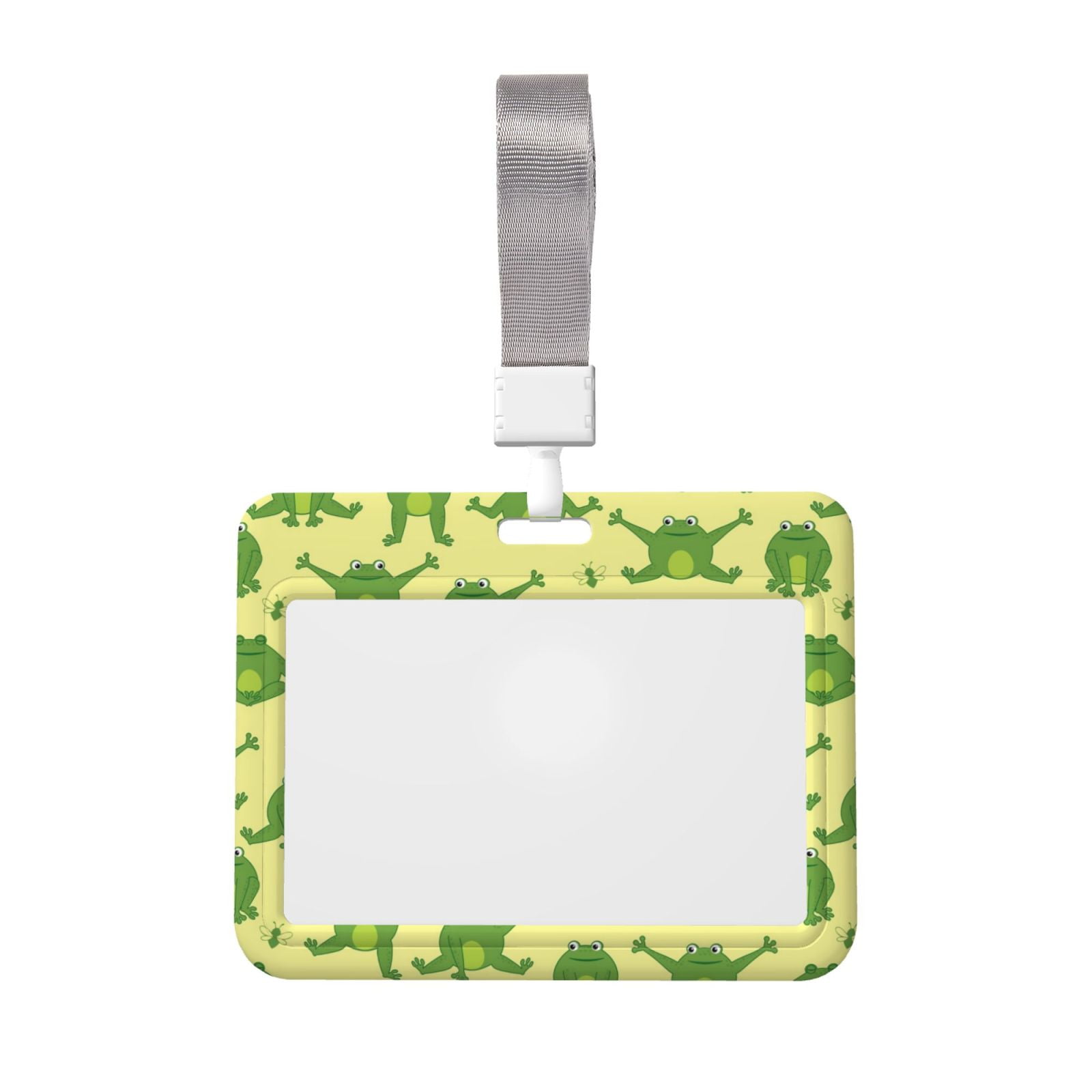Easygdp Funny Frogs Card Badge Holder Work Badge Sleeve for Office ...
