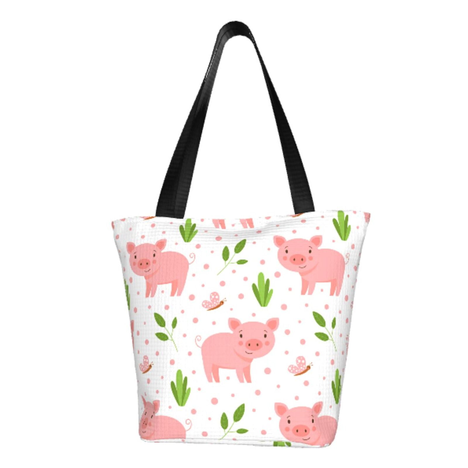 Easygdp Funny Little Pigs Stylish Canvas Handbag Shoulder Tote Bag ...