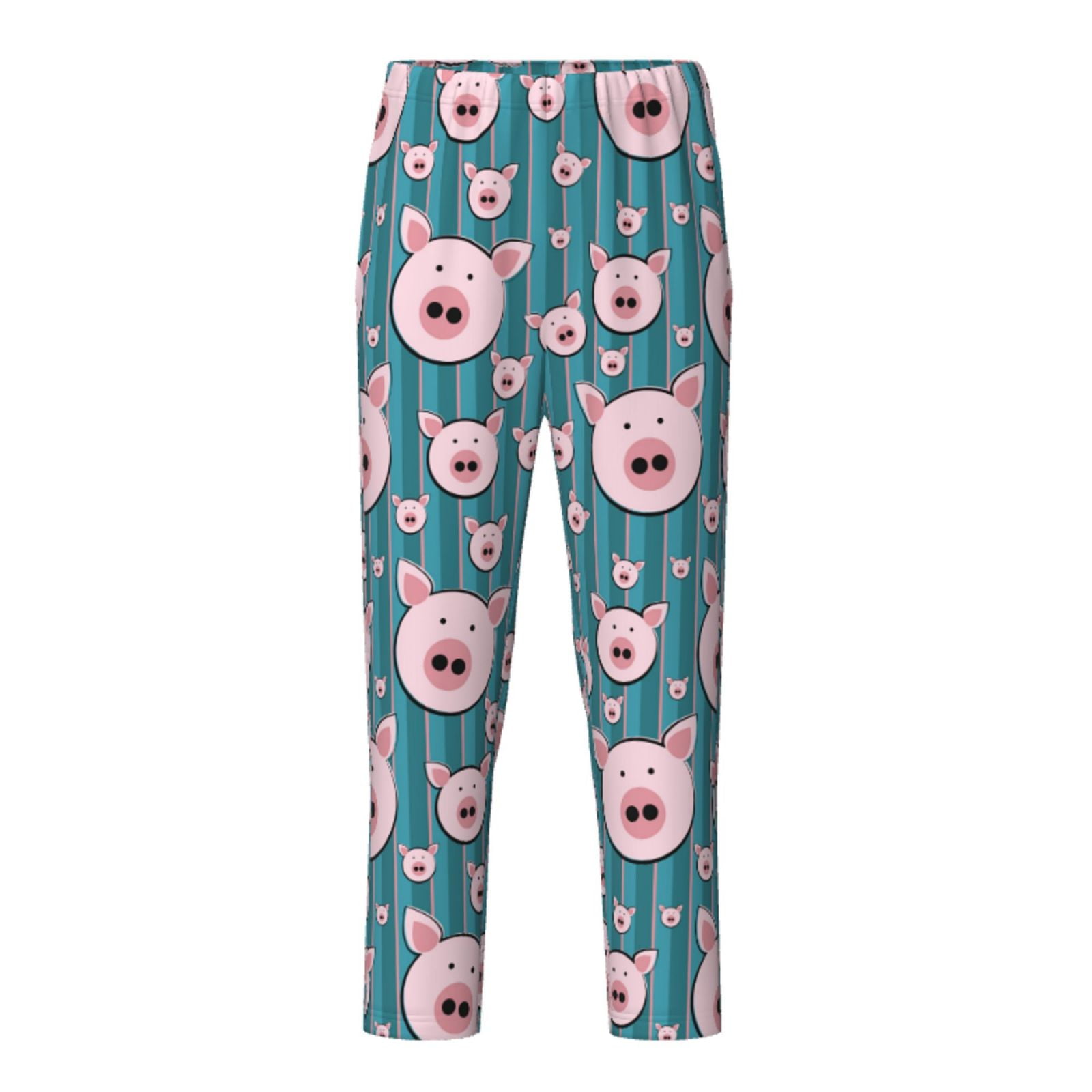 Easygdp Funny Pig Faces Boys Girls Pajama Pants Long Sleep Pants Waist ...