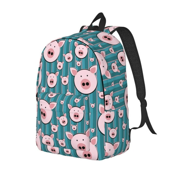 Easygdp Funny Pig Faces Durable Canvas Laptop Backpack,Water-Resistant ...