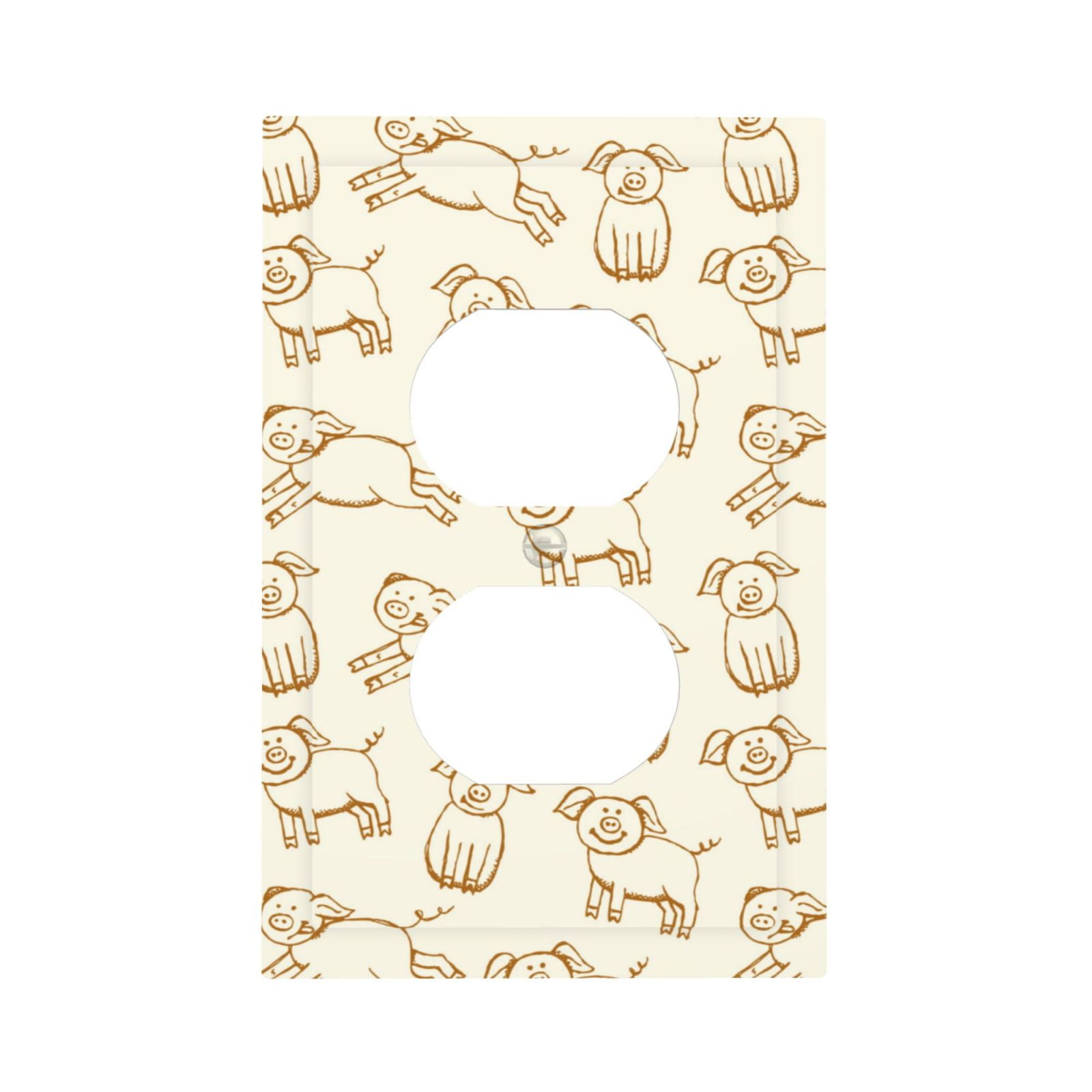 Easygdp Funny Pigs Decorator Light Switch or Receptacle Outlet Wall ...