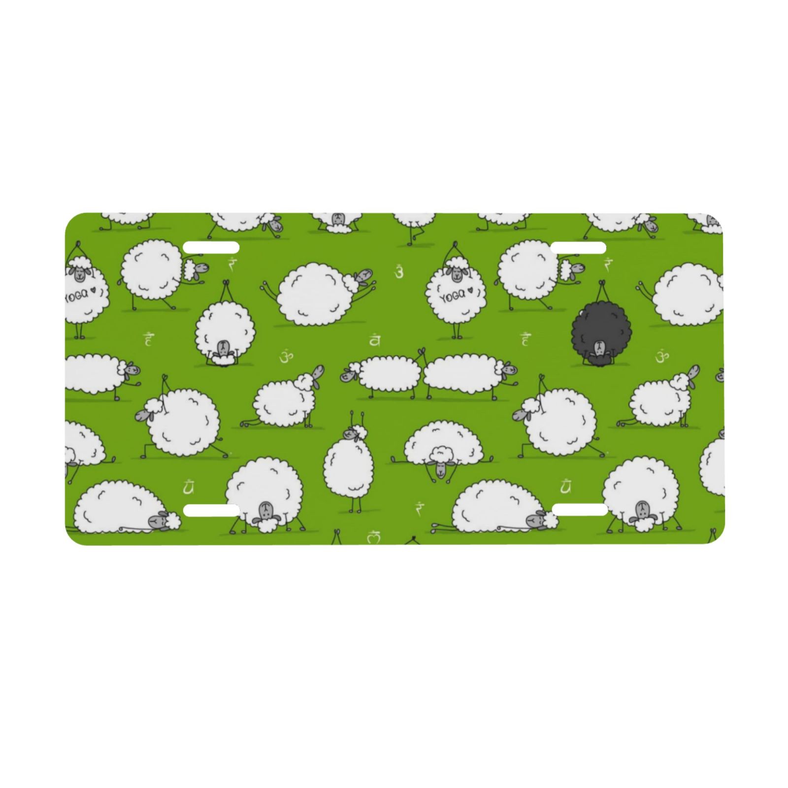 Easygdp Funny Sheep Doing Yoga License Plate Car Front License Plate ...