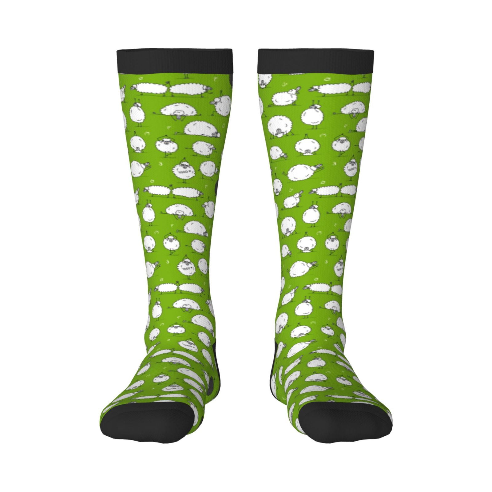 Easygdp Funny Sheep Doing Yoga Soccer Socks Sport Knee High Socks Calf ...