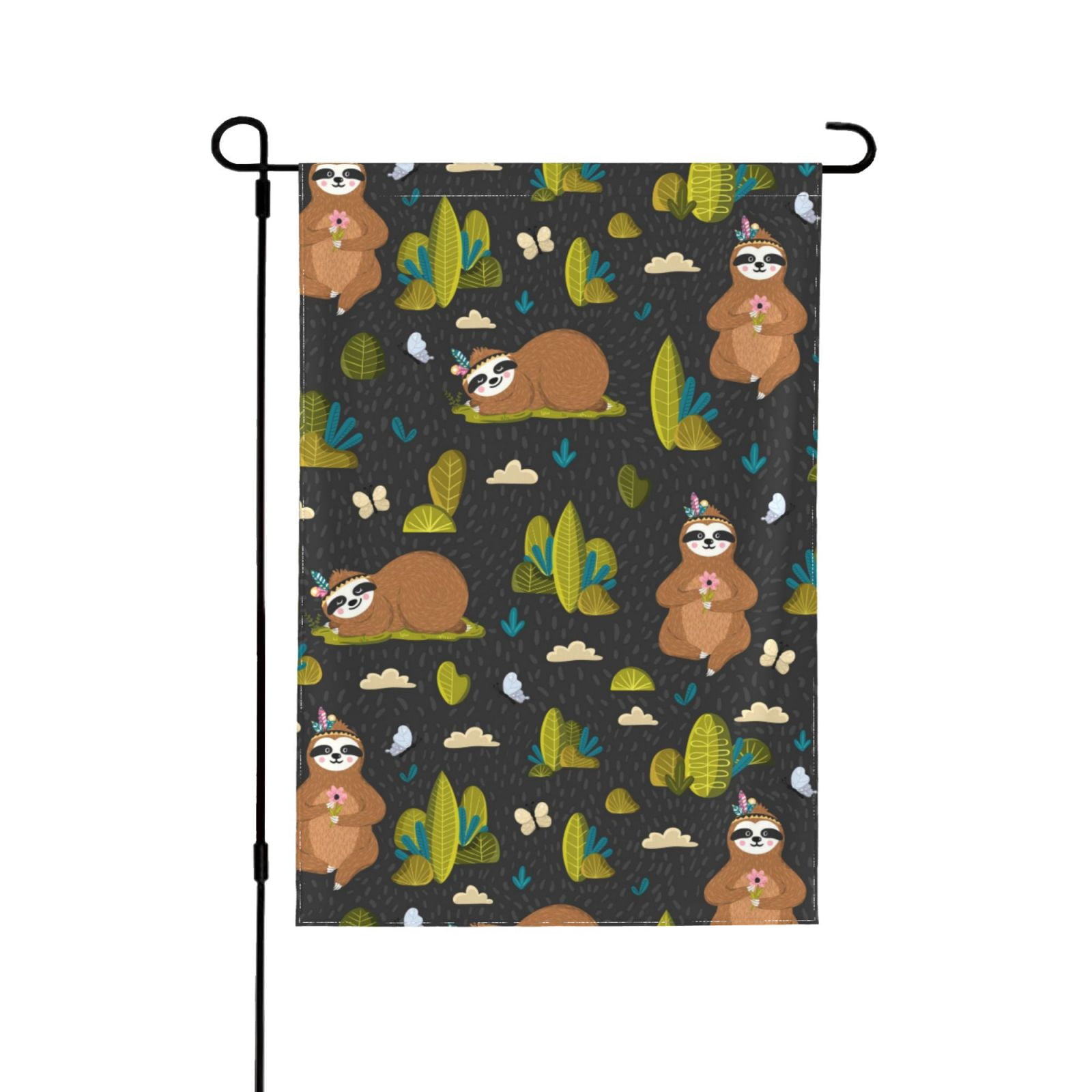 Easygdp Funny Sloths In The Forest Garden Flag Yard Flag Welcome Flag ...