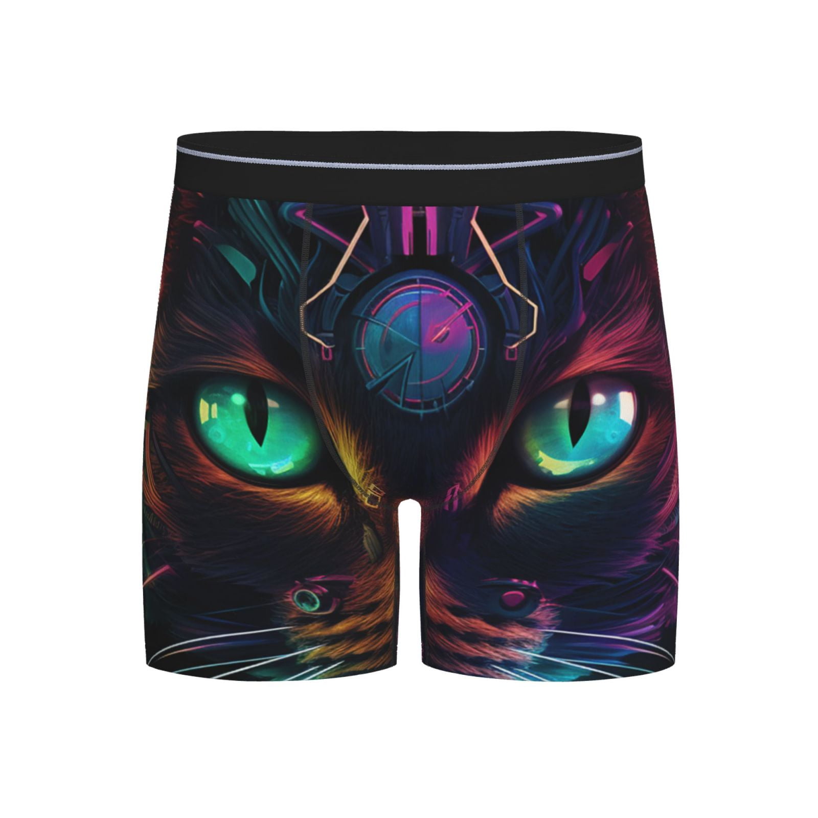 Easygdp Futuristic Cat Warrior Men's Boxer Briefs Men’s Underwear Boxer ...
