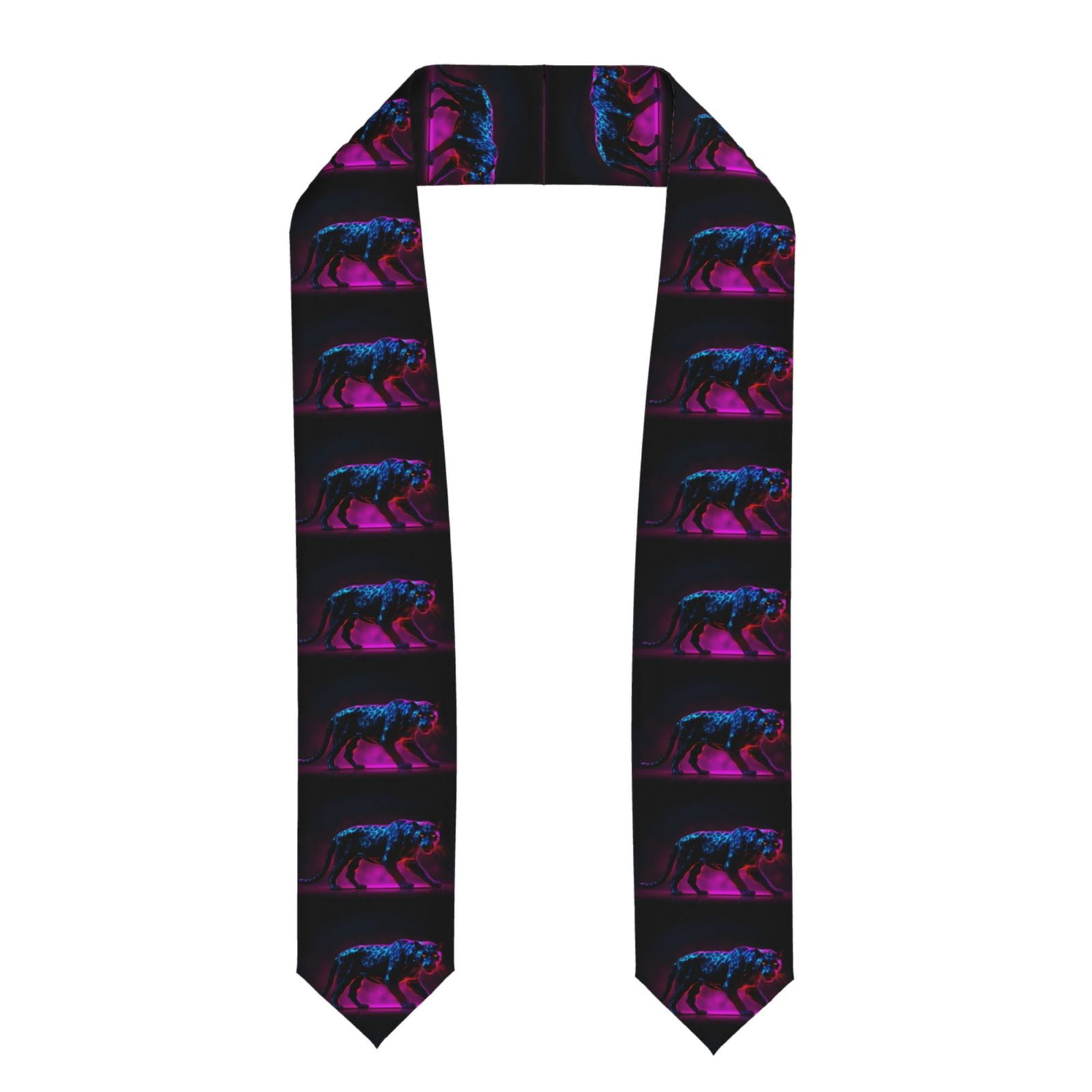 Easygdp Futuristic Purple Panther A、 Unisex Adult Graduation Stole ...