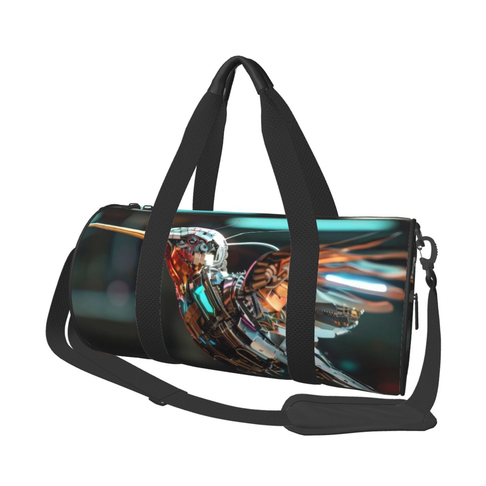 Easygdp Futuristic Robot Hummingbird Travel Duffle Bag,Carry on Bag ...