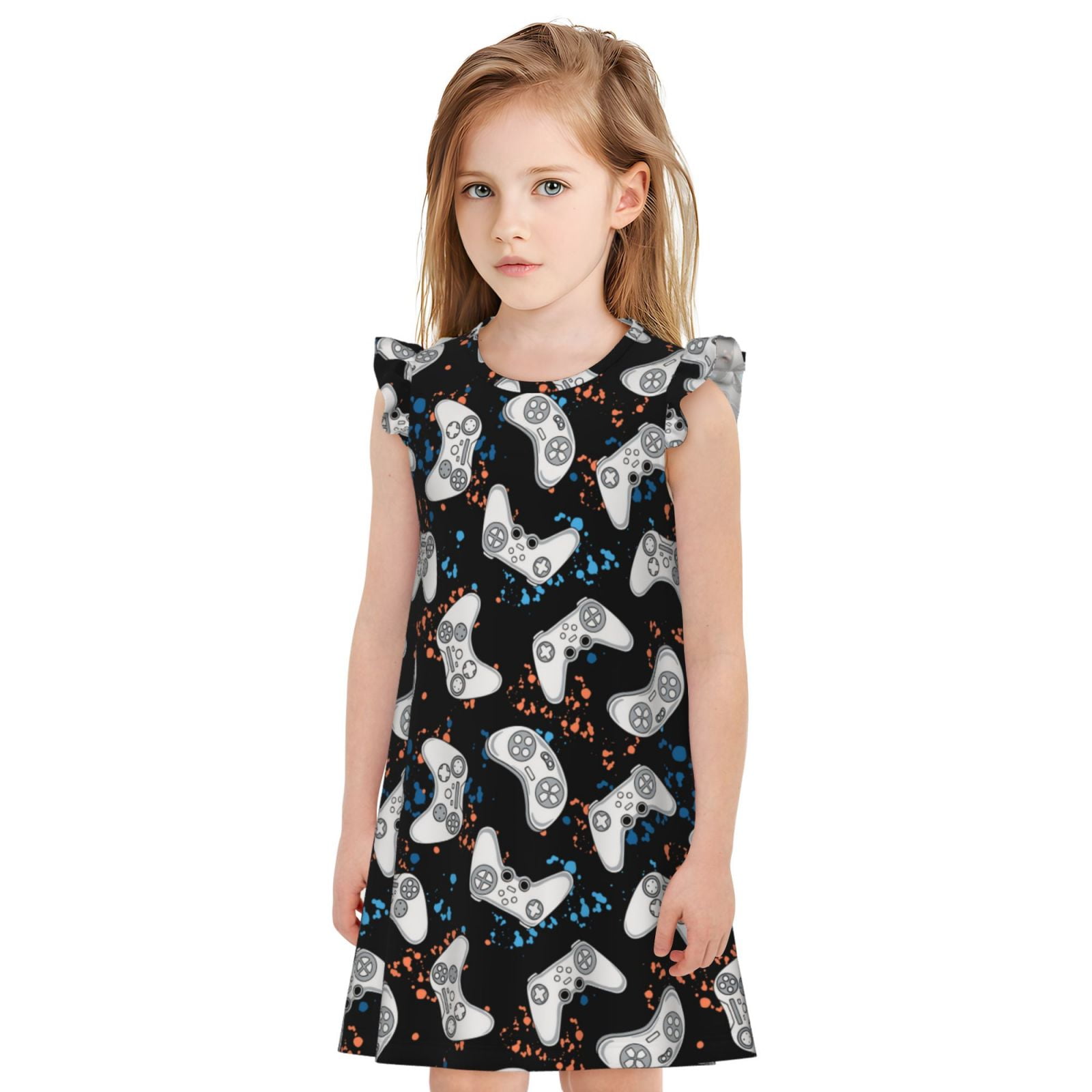 Easygdp Game Girls Pajamas Dress, Princess Nightgown for Girls ...