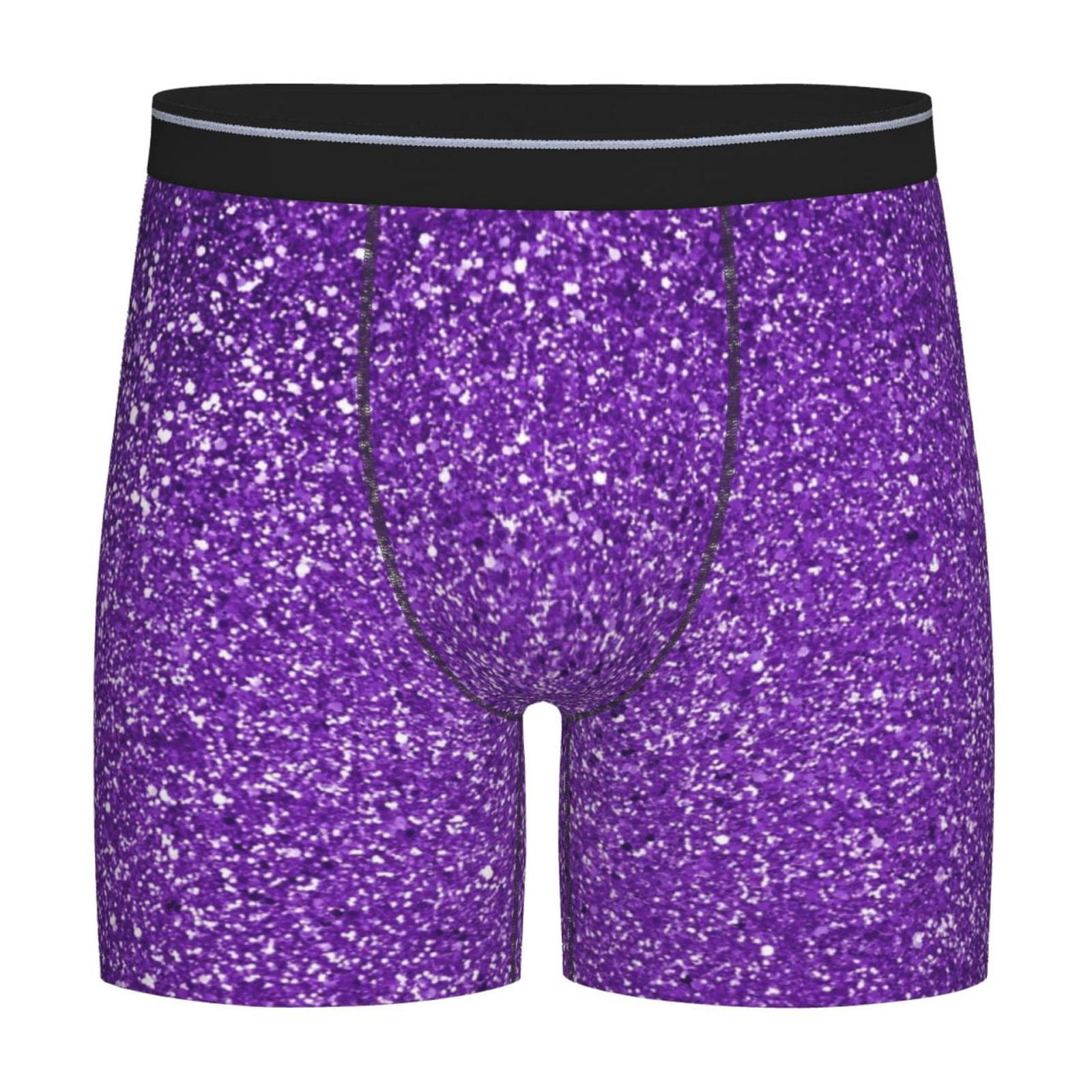 Easygdp Glitter Purple Men's Boxer Briefs Men’s Underwear Boxer Briefs ...