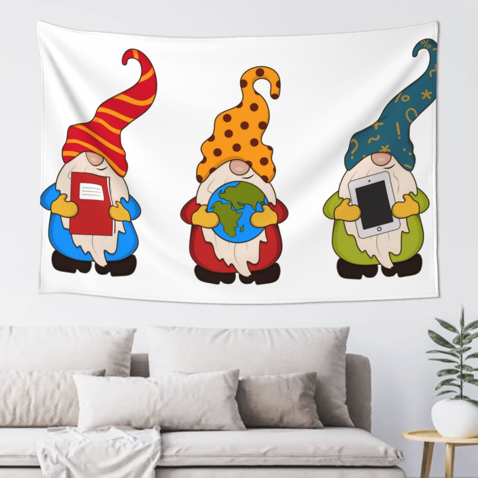 Easygdp Gnomes Are Holding School Supplies Tapestry Wall Hanging, Wall ...