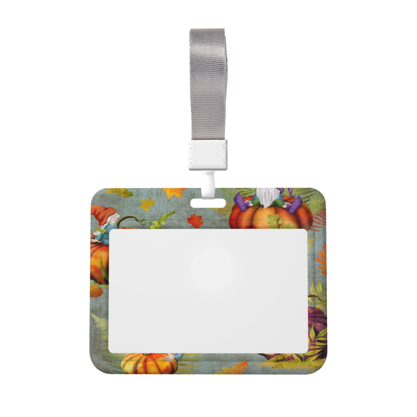 Easygdp Gnomes With Pumpkins Card Badge Holder Work Badge Sleeve for ...